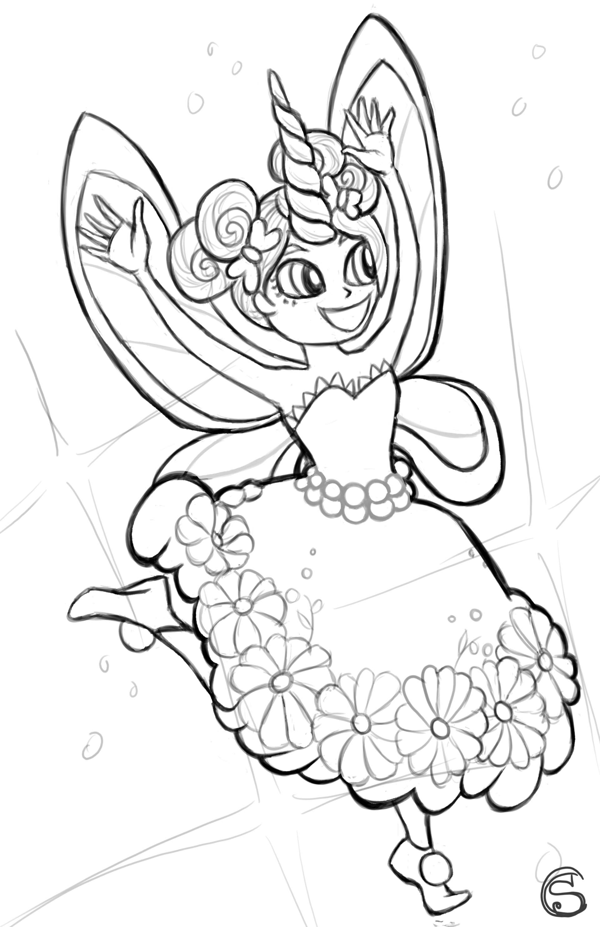 fairy unicorn mermaid coloring pages