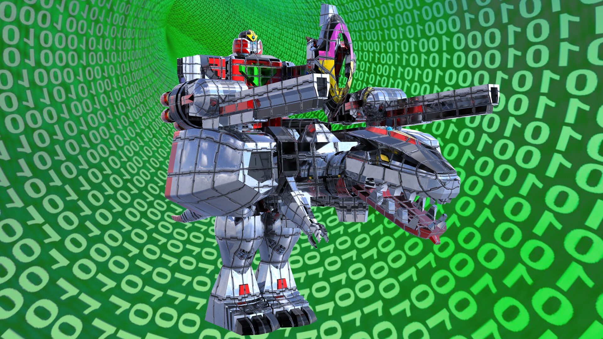 ArtStation - Time Force Megazord Q-Rex Rider / Riding Time Robo