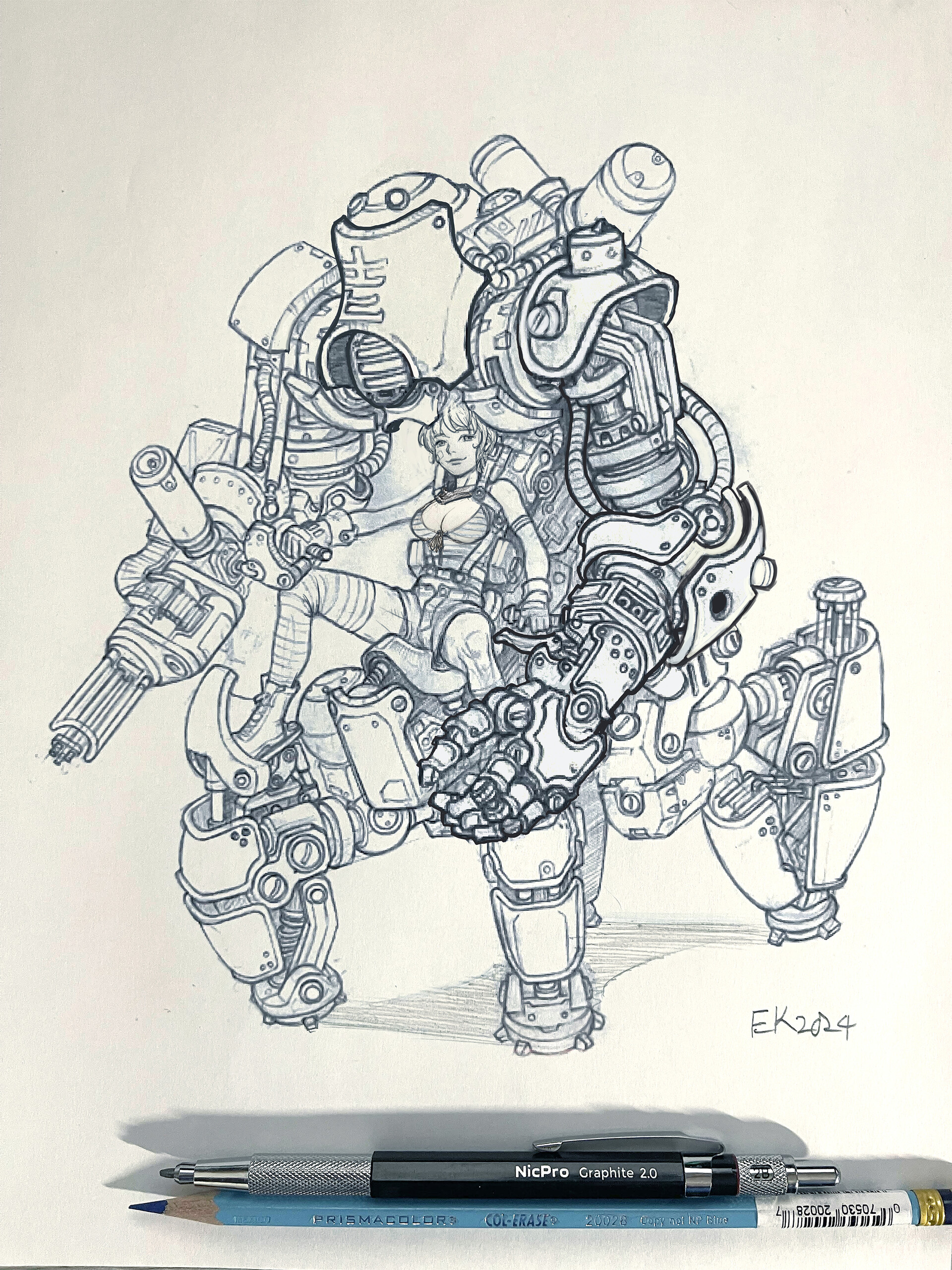 ArtStation - Mech Design with pencil