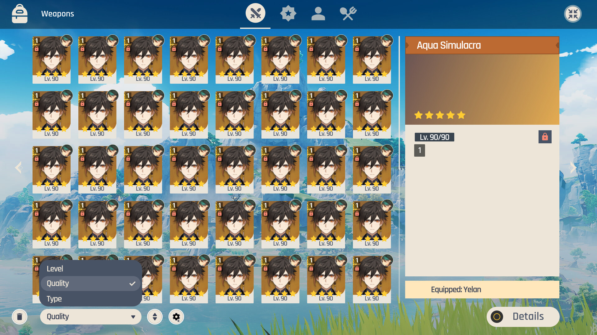 Solys Game User Interface Designer - Genshin Game UI UX Remake