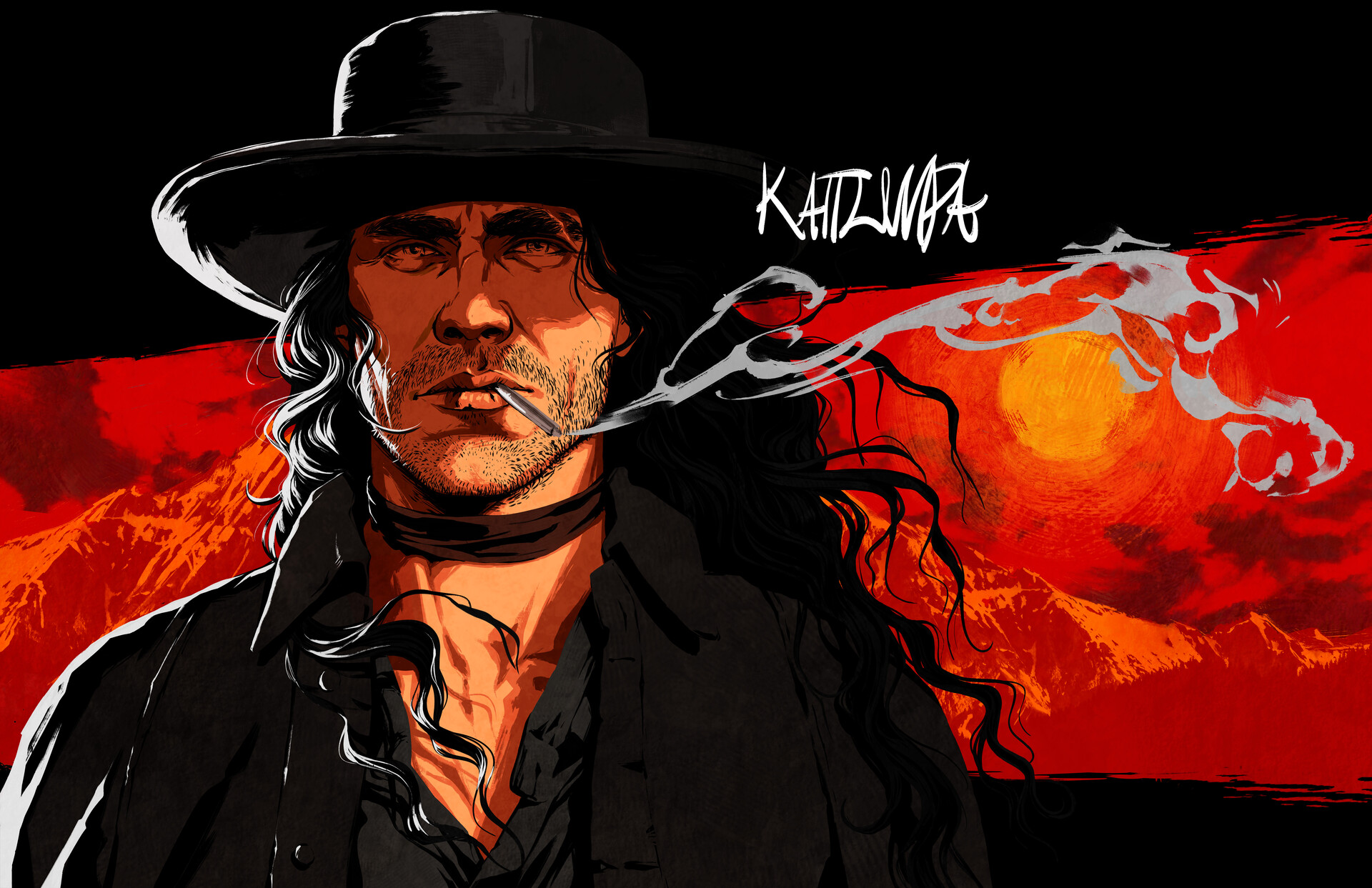 ArtStation - RDR2 Artwork imitation.