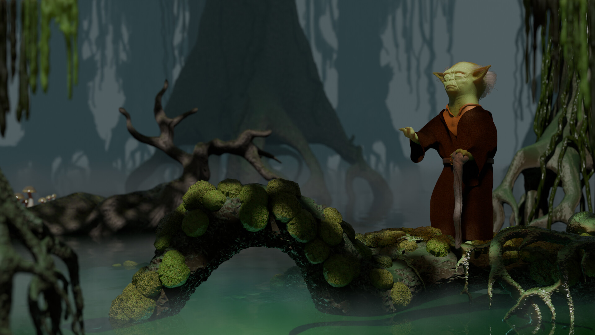ArtStation - Yoda using the force