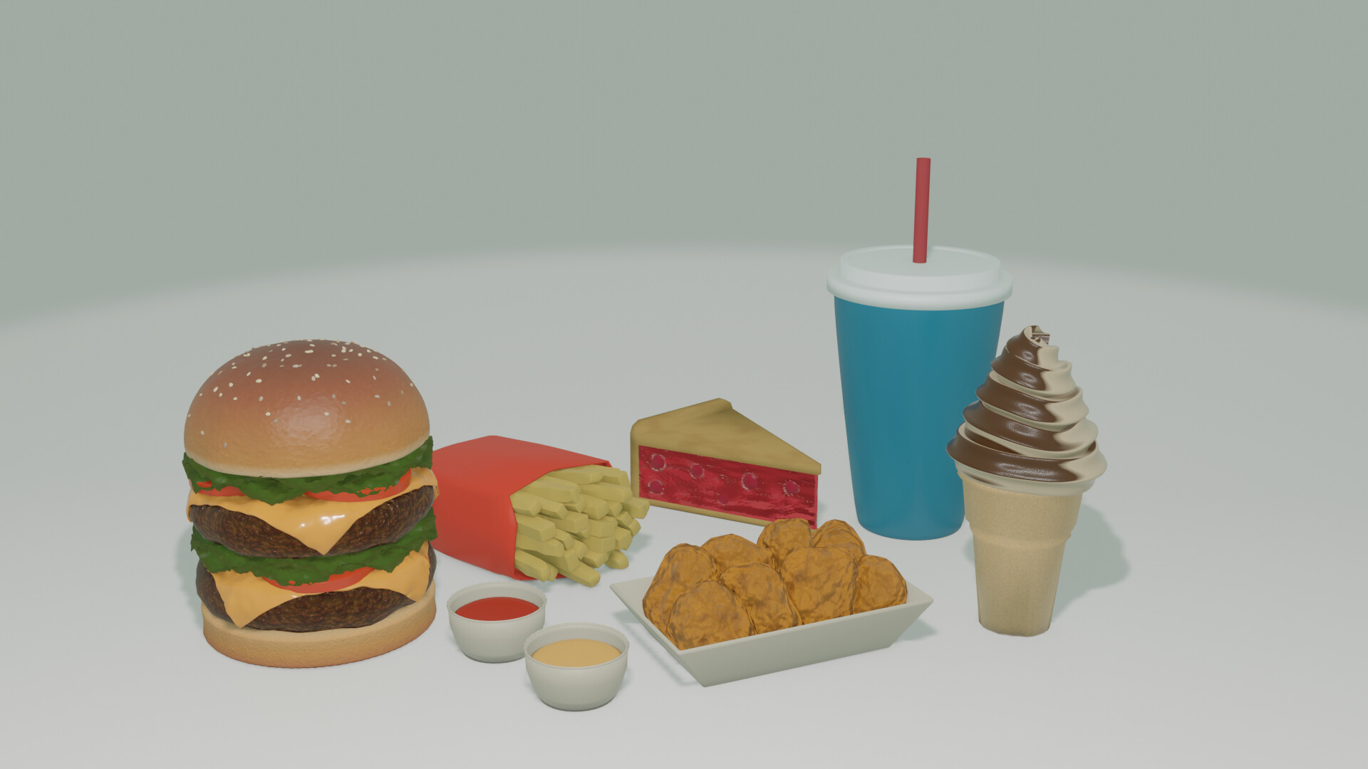 ArtStation - Fast food menu