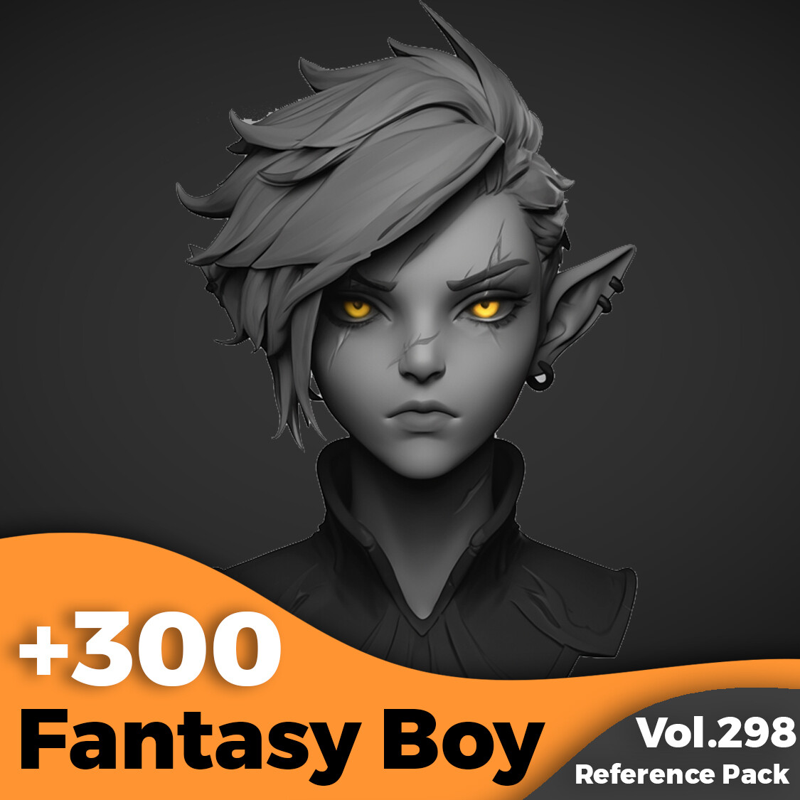 3D Head Sculpt References in 4K - Tika Art - +300 Fantasy Boy Head ...