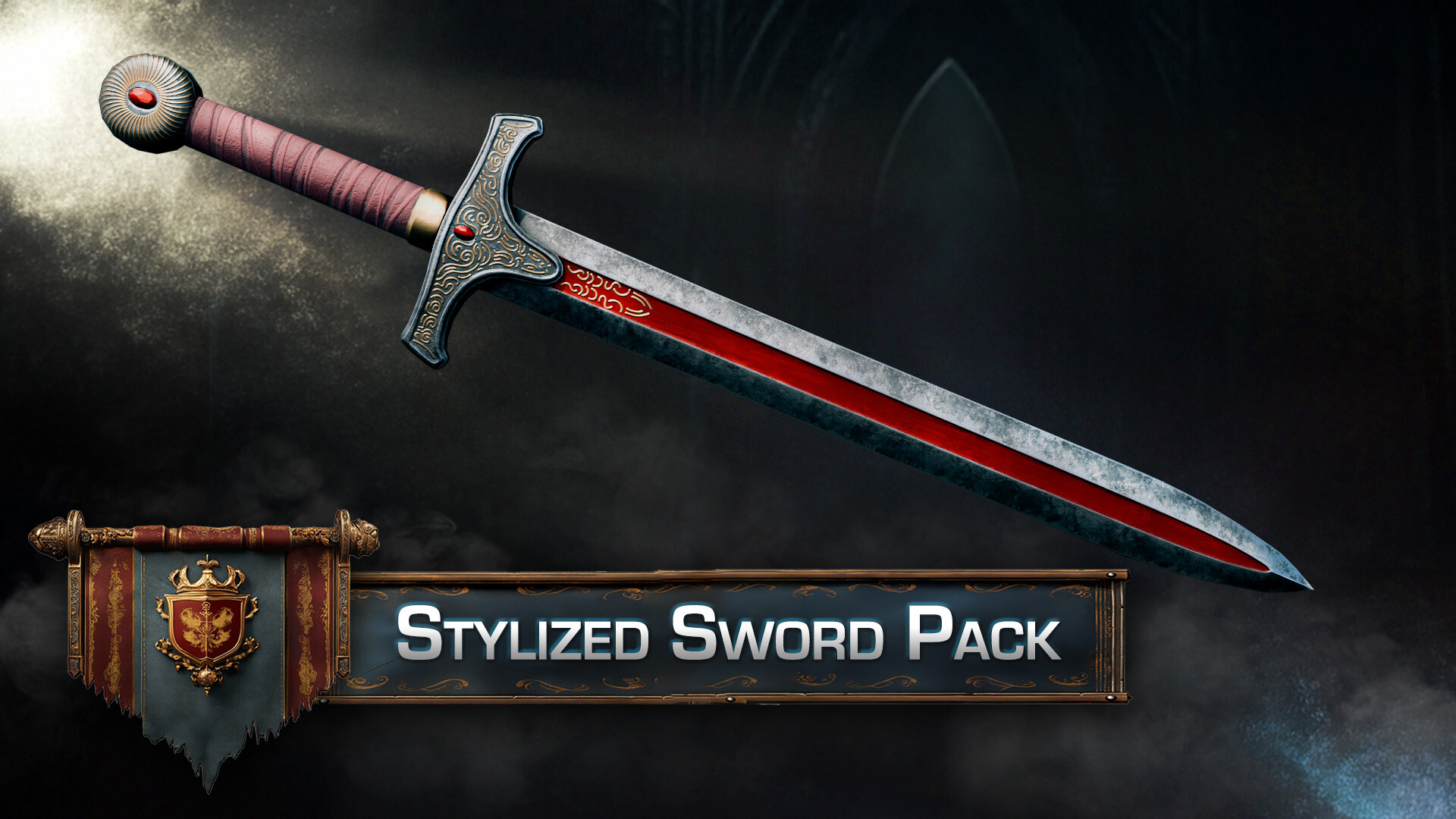 3D Tudor - Stylized Sword Pack for Blender & Game Design | 3D Weapon Assets