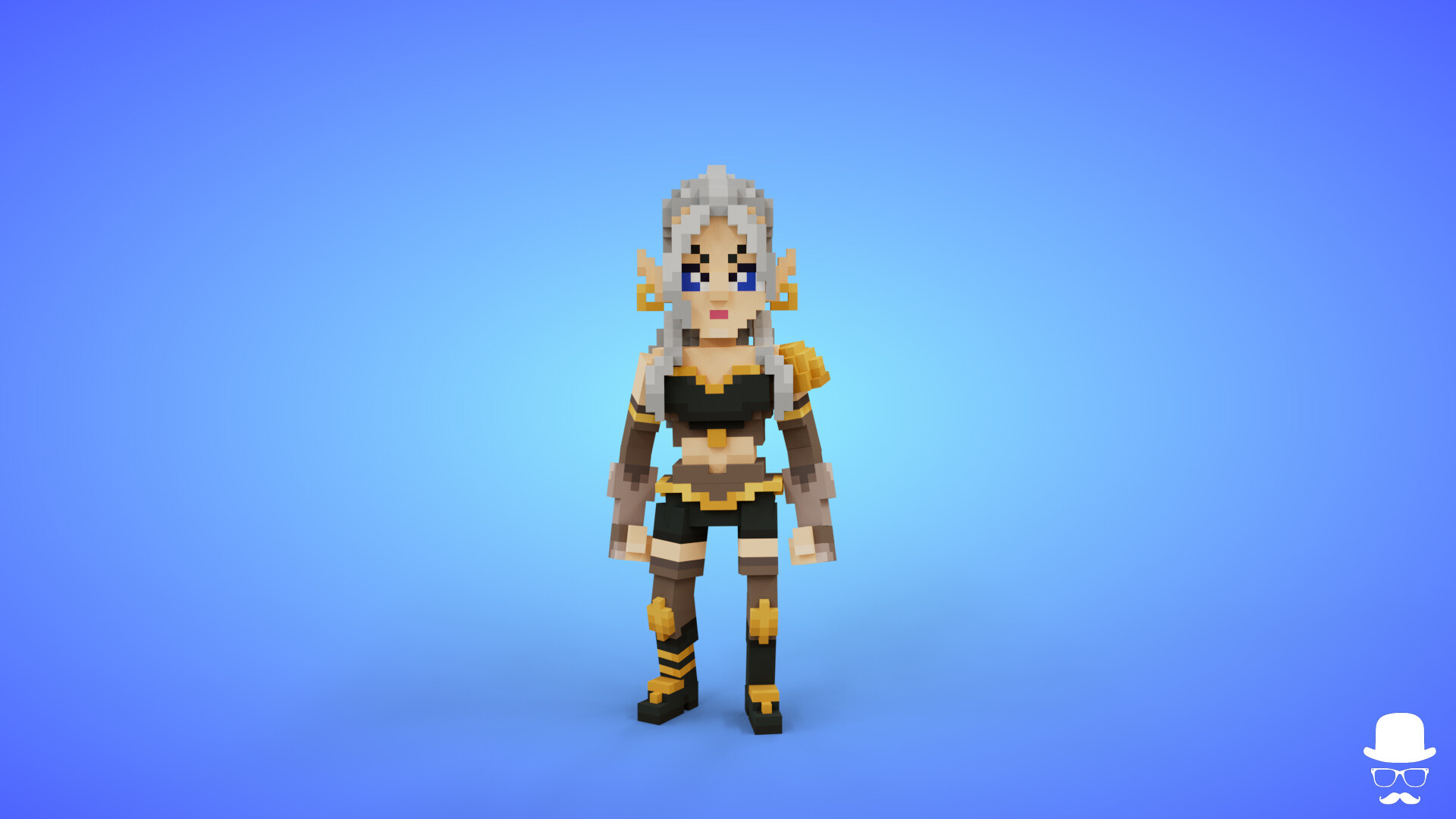MrMustache - Elf 2 Voxel Character - 3D Lowpoly Fantasy Creature - Game ...