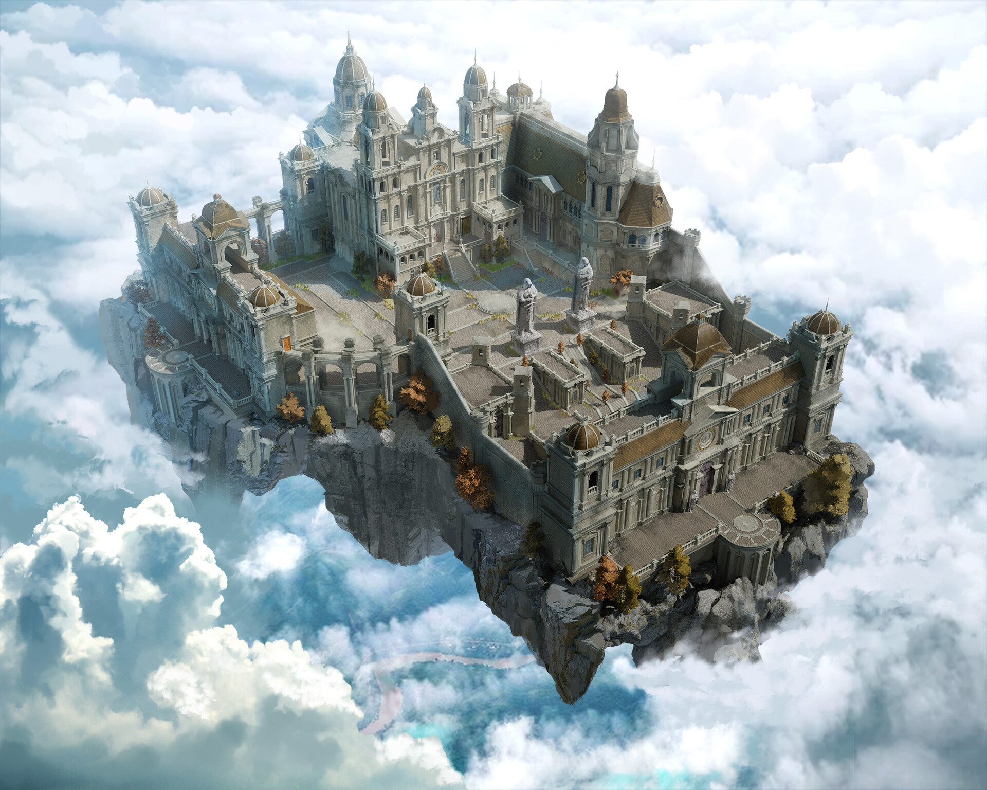 ArtStation - floating castle