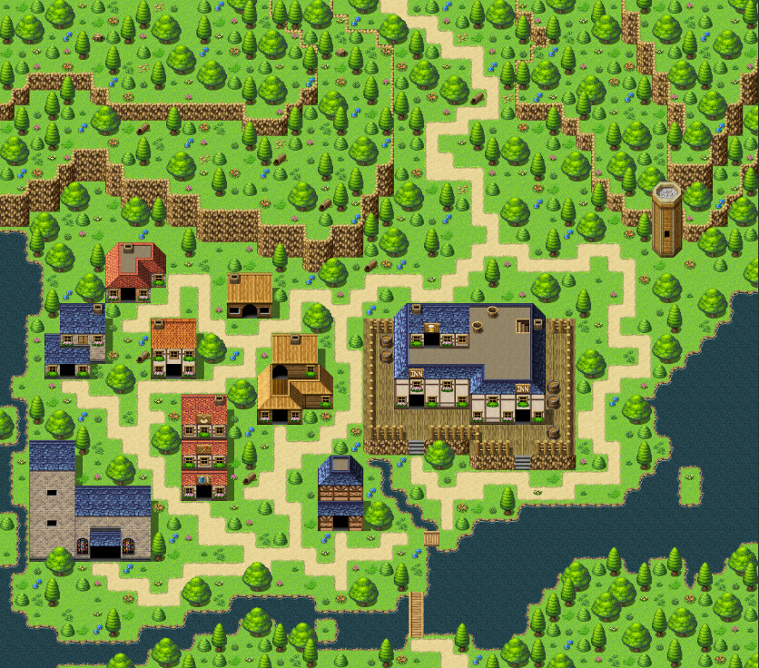 ArtStation - RPG Maker MV Town map 2