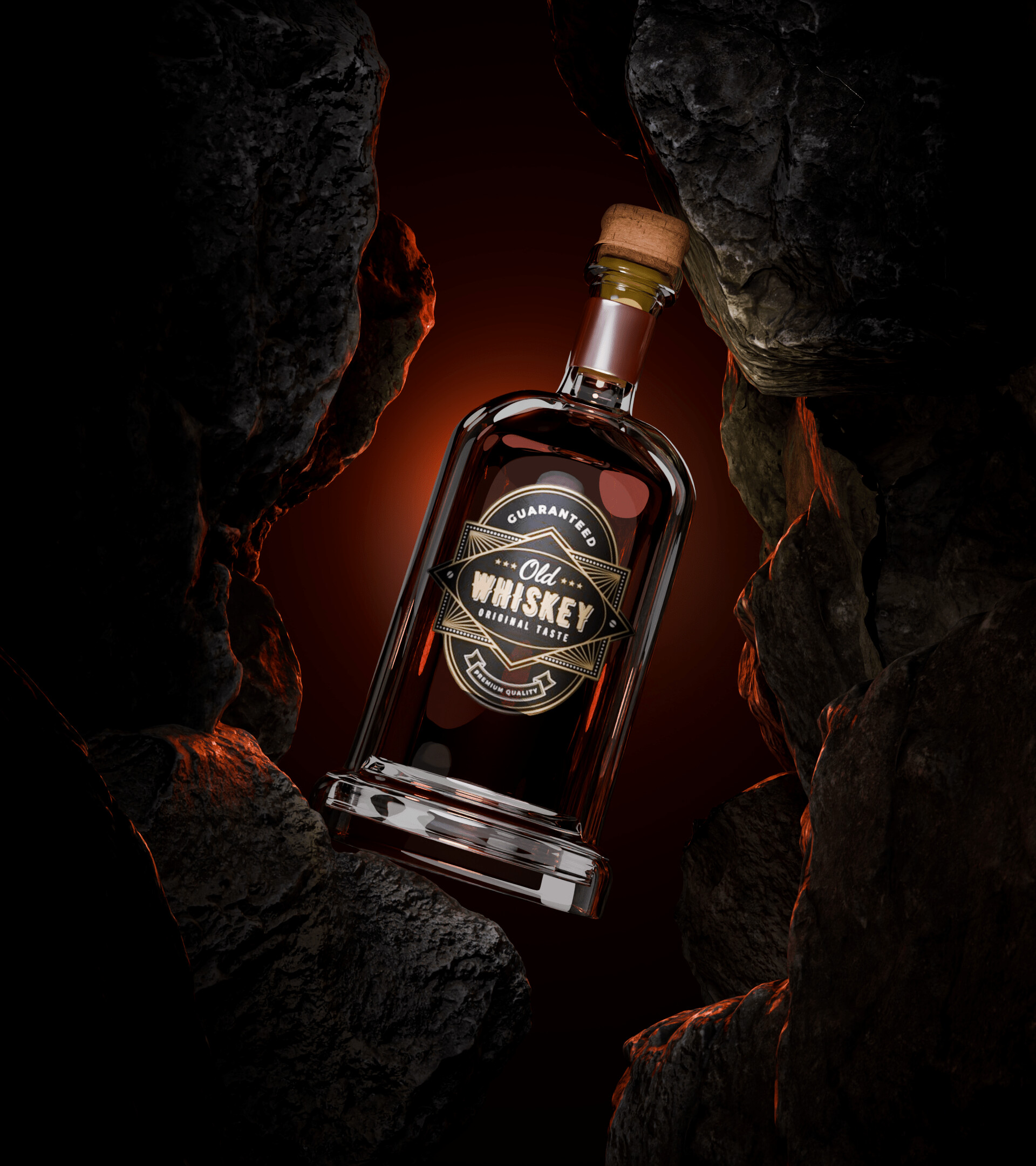 ArtStation - Whiskey Bottle