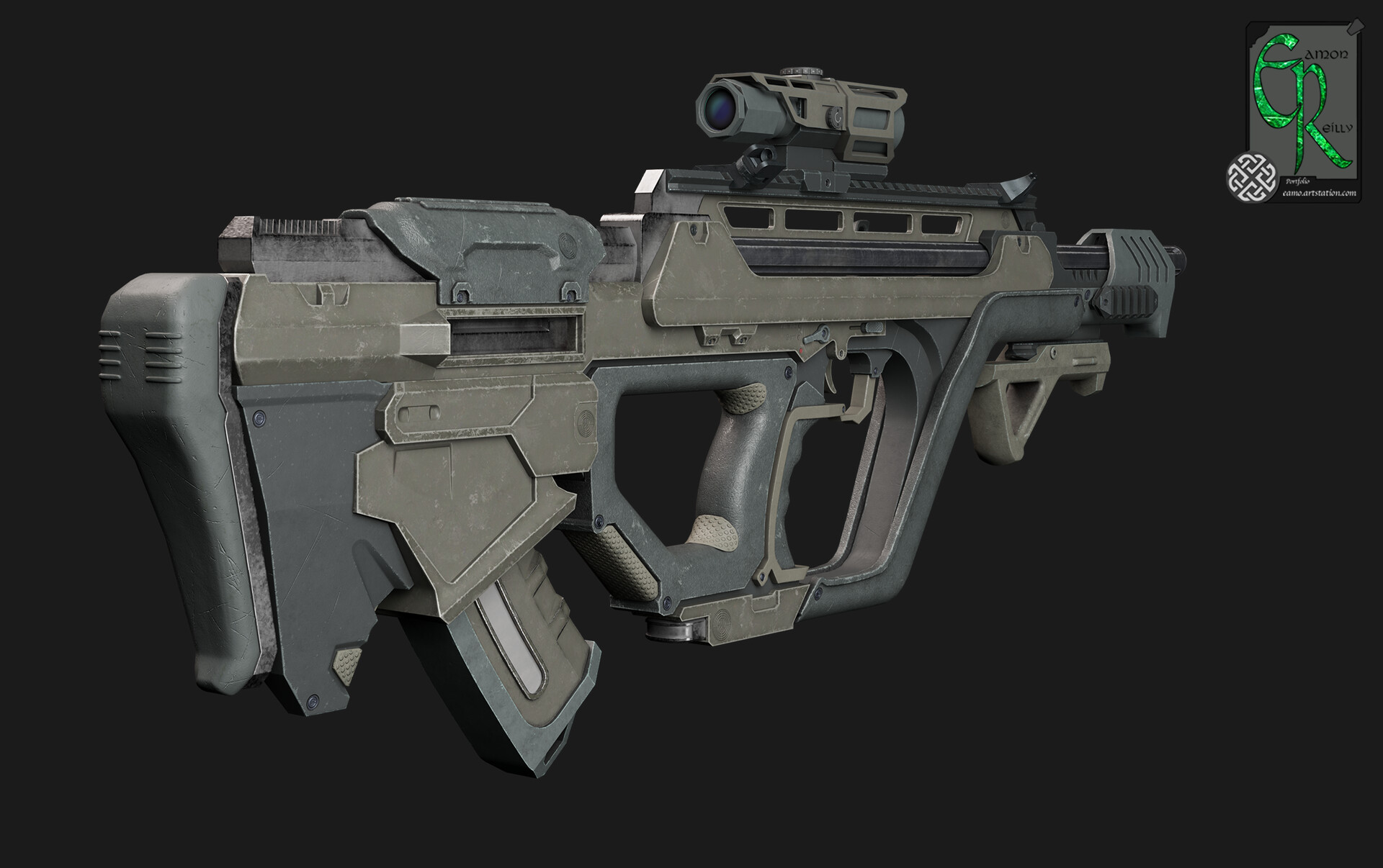 Eamon Reilly - Near future Styer AUG assault rifle! Game ready assets
