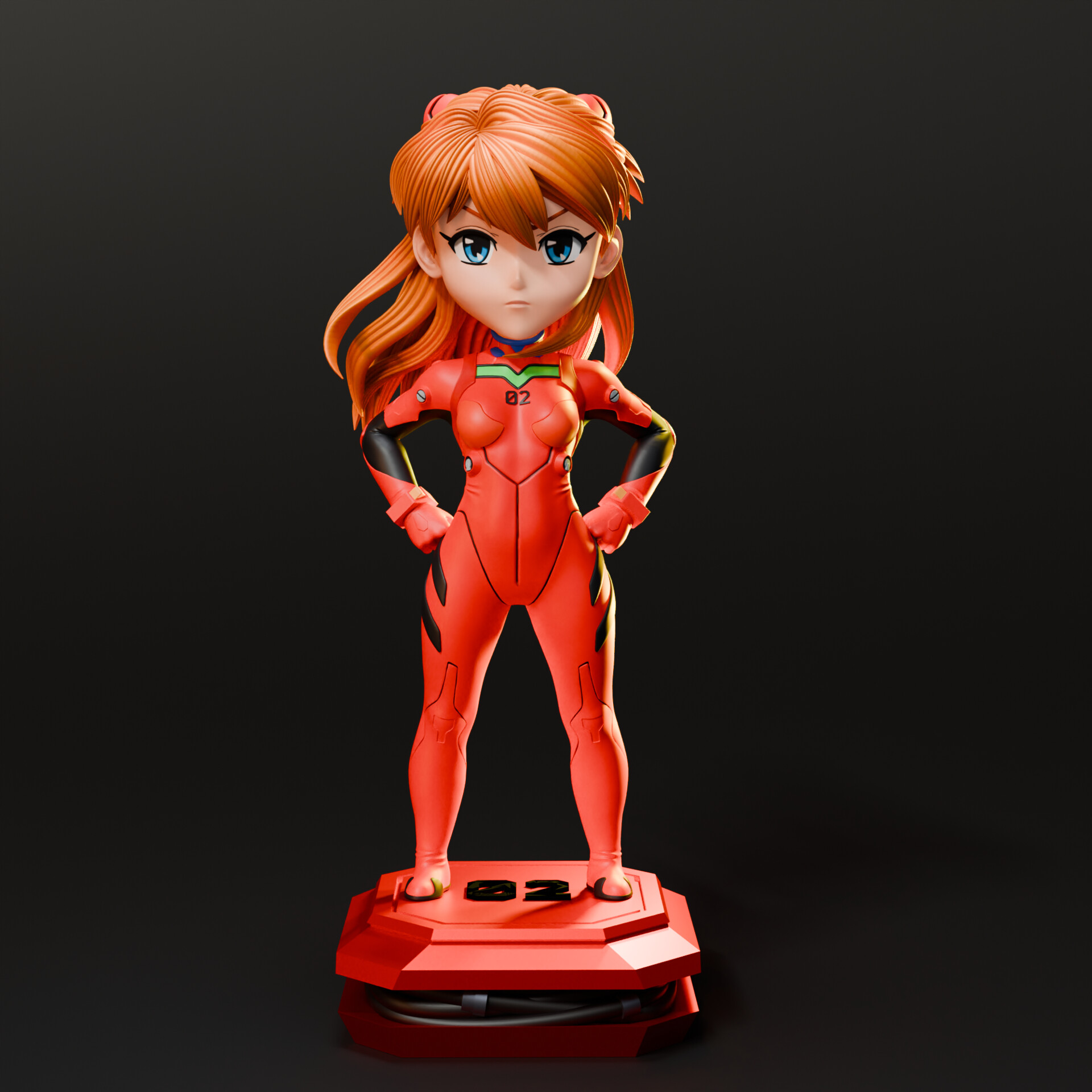 ArtStation - Chibi Asuka Langley – Neon Genesis Evangelion
