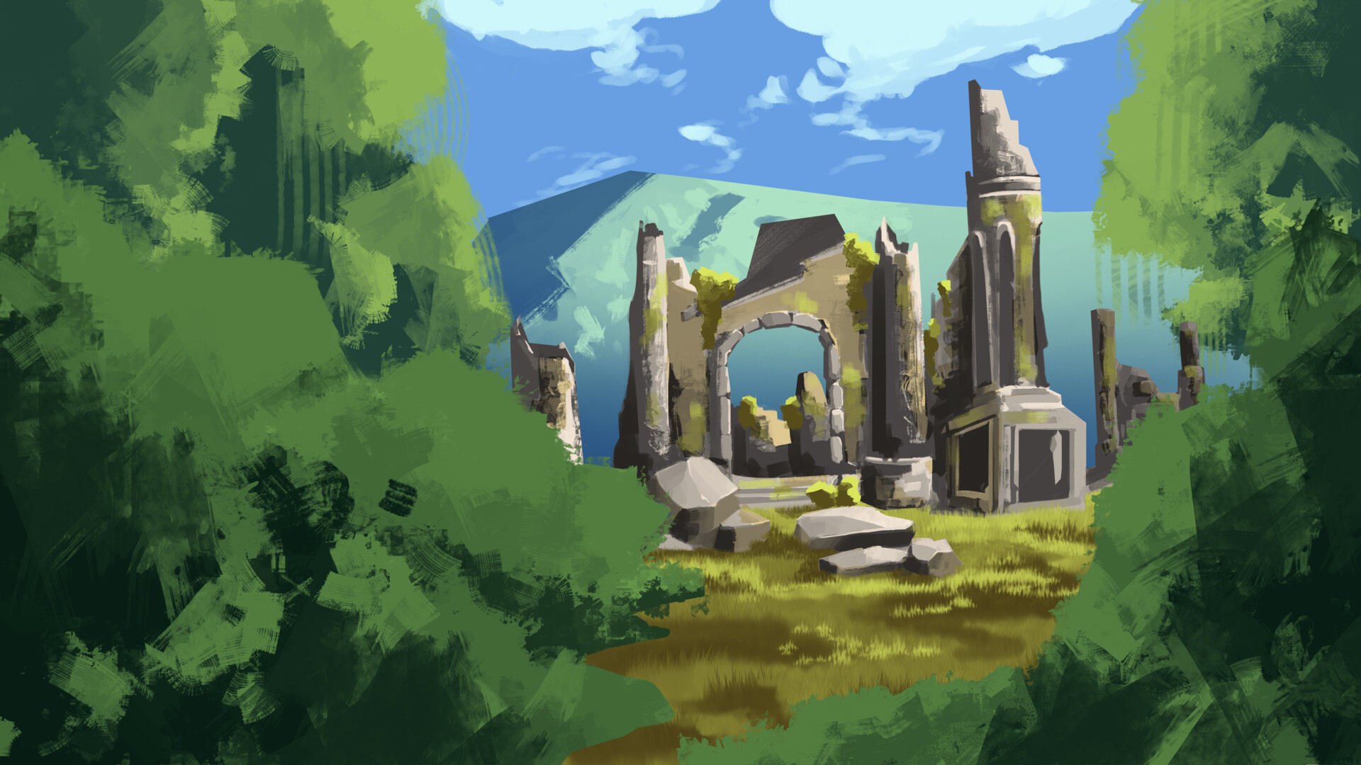 ArtStation - Forest Ruins