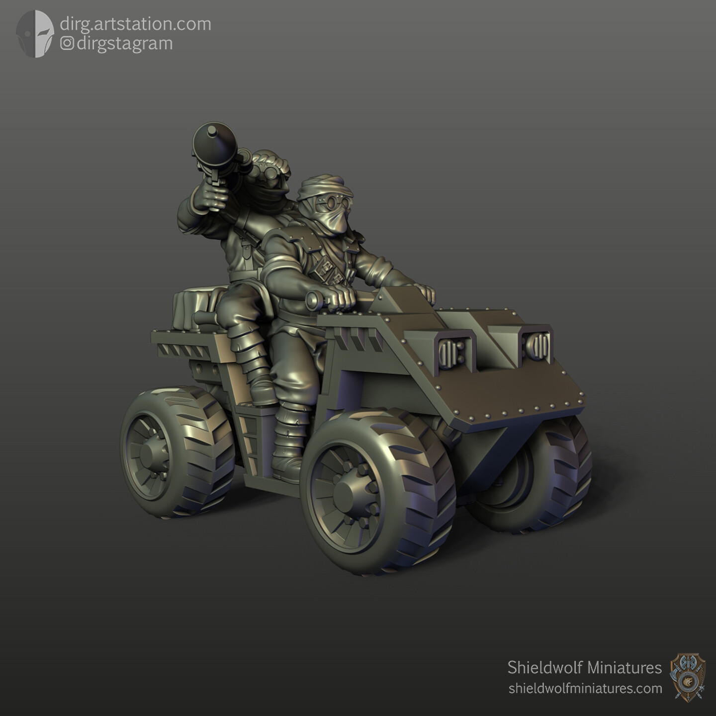 ArtStation - Desert Guard ATV: proxy miniature for tabletop wargames ...