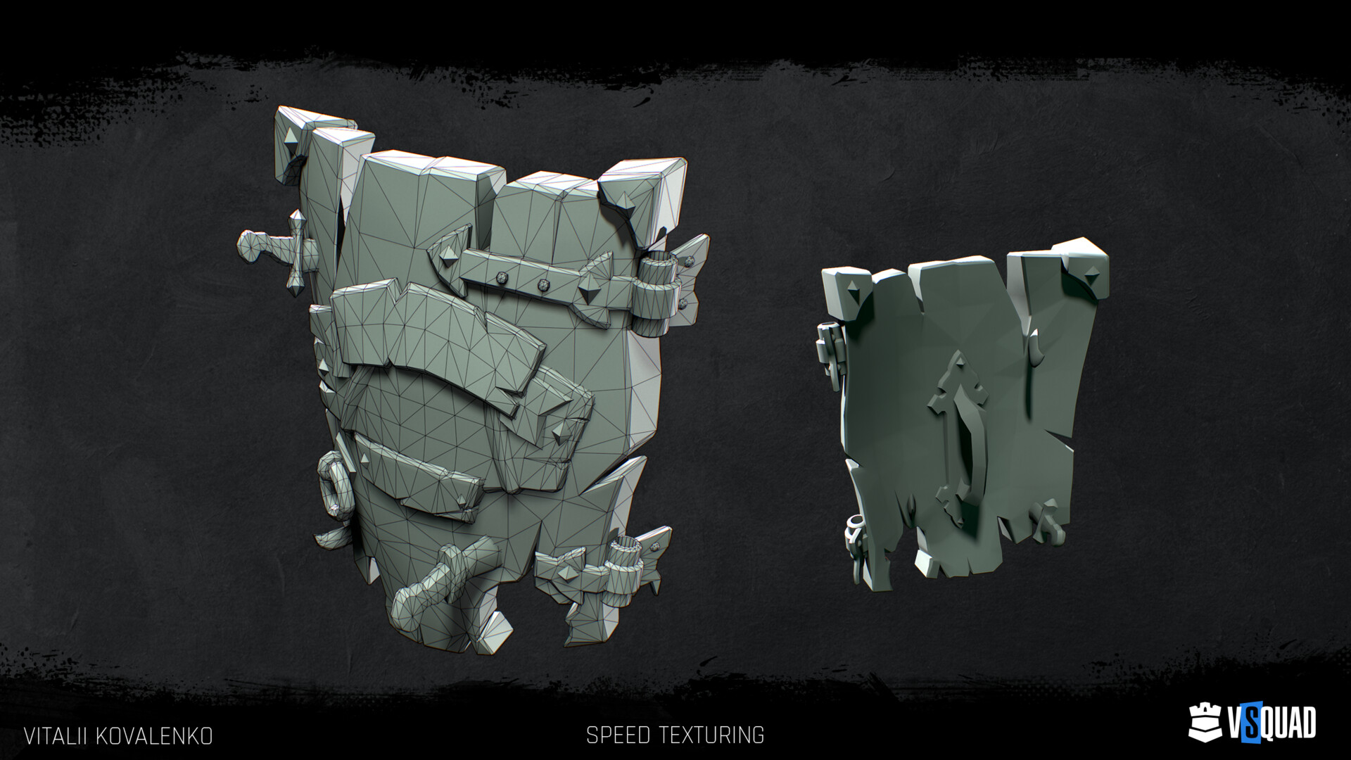 Vsquad studio - STYLIZED SHIELD IN 3D COAT (RUINED KING) — Speed Texturing