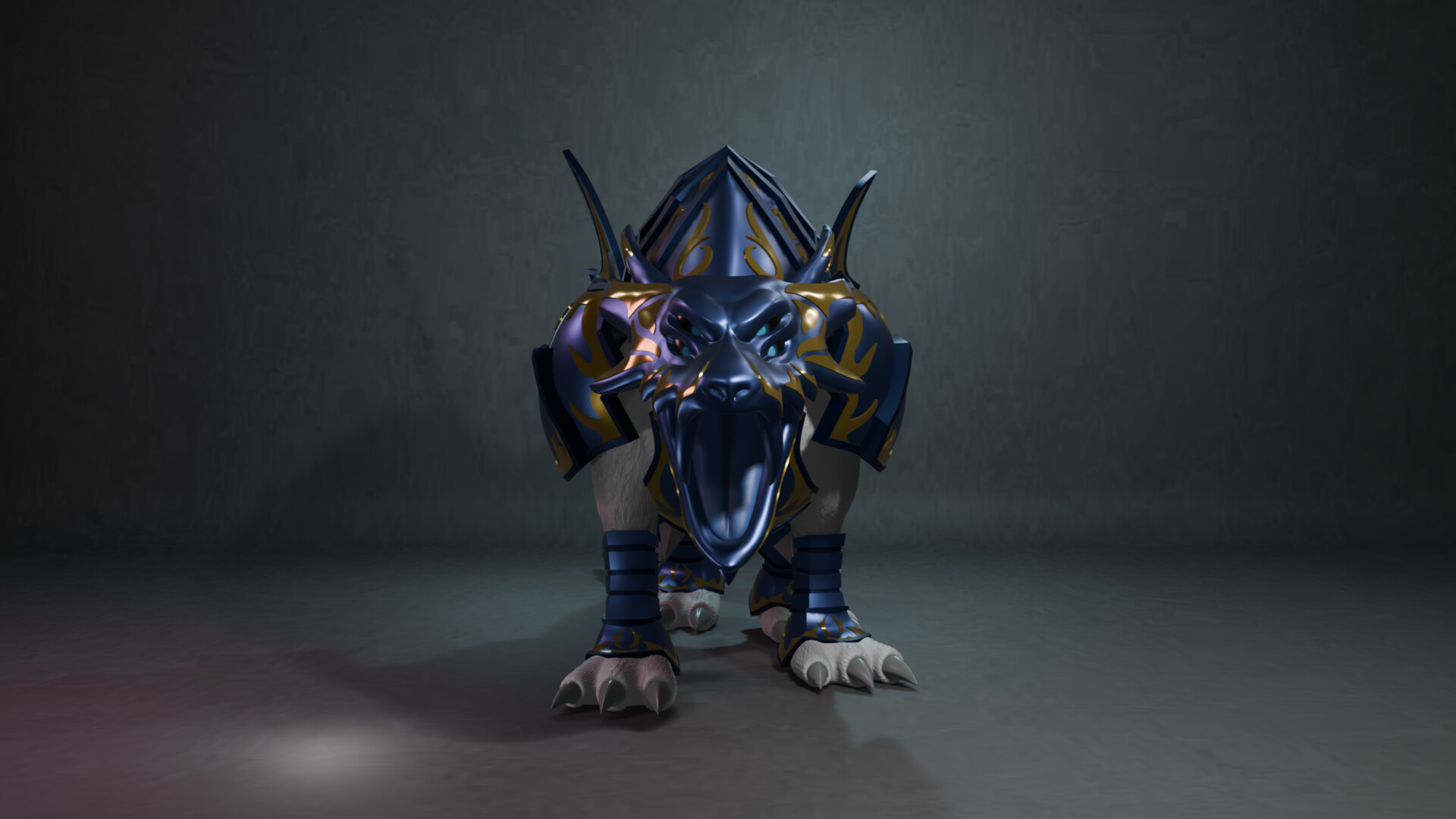 ArtStation - Comission - Mu Online's Fenrir Statue