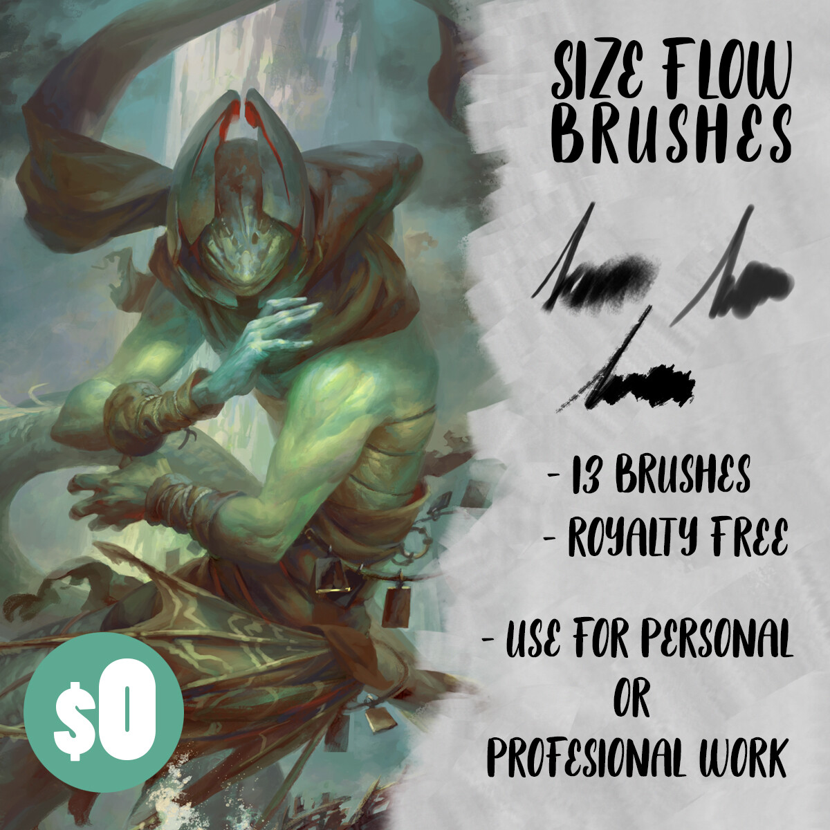 ArtStation - Size Flow Brushes - FREE