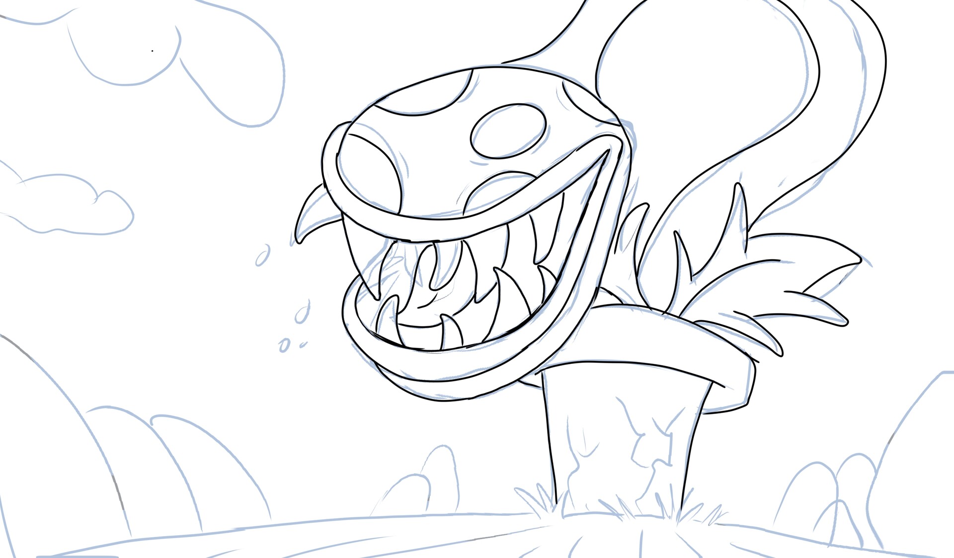 piranha plant coloring pages