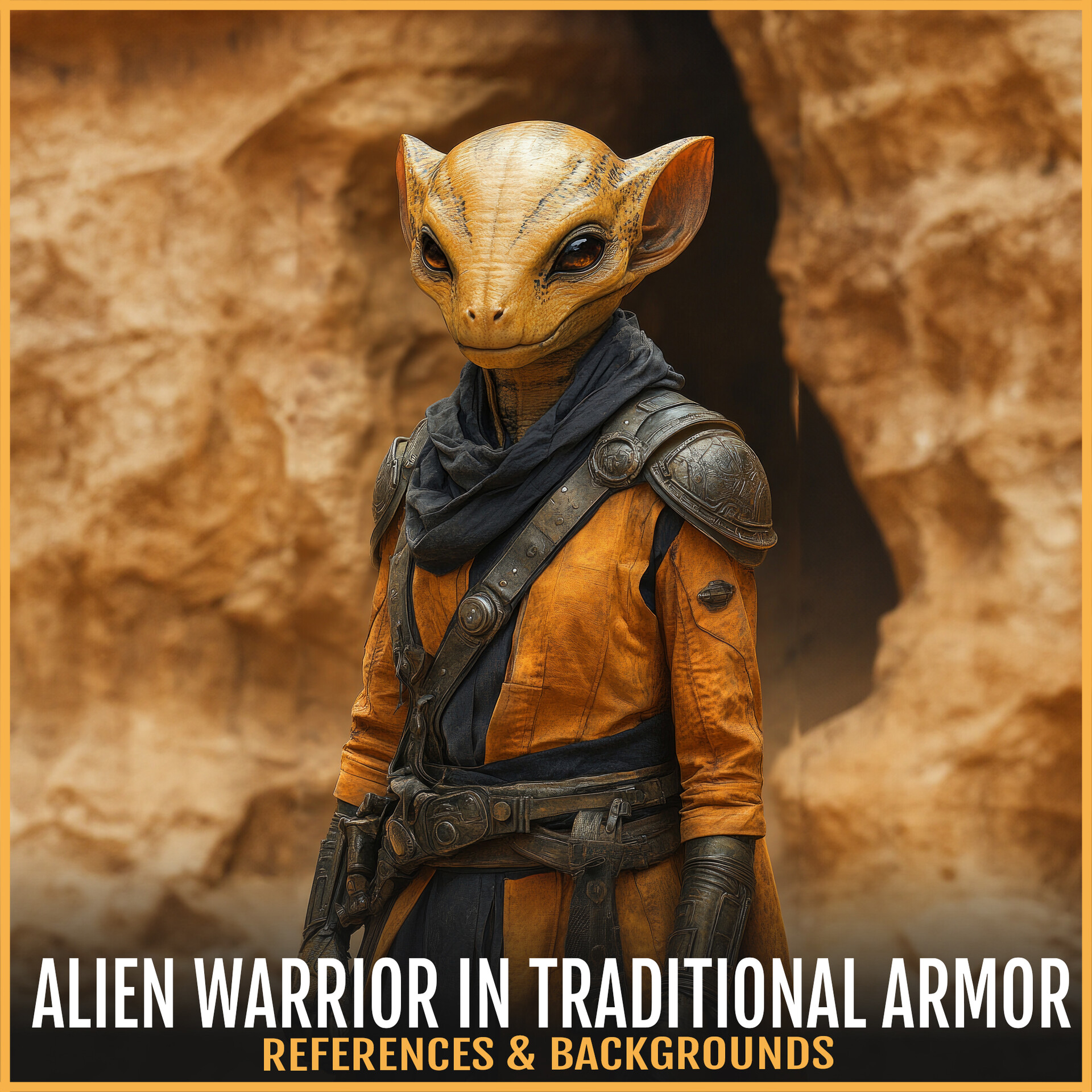 ArtStation - 303 Alien Warrior in Traditional Armor