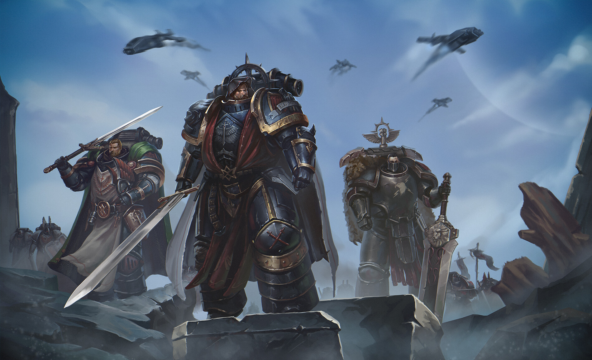 ArtStation - Dark Angels and Lion El'jonson | Warhammer 30k