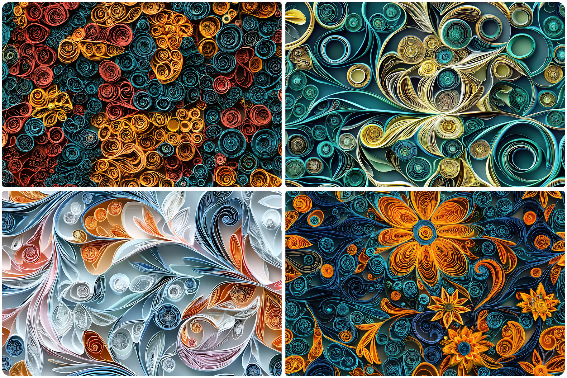 Alexander Nedviga - 30 Paper Quilling Texture Backgrounds
