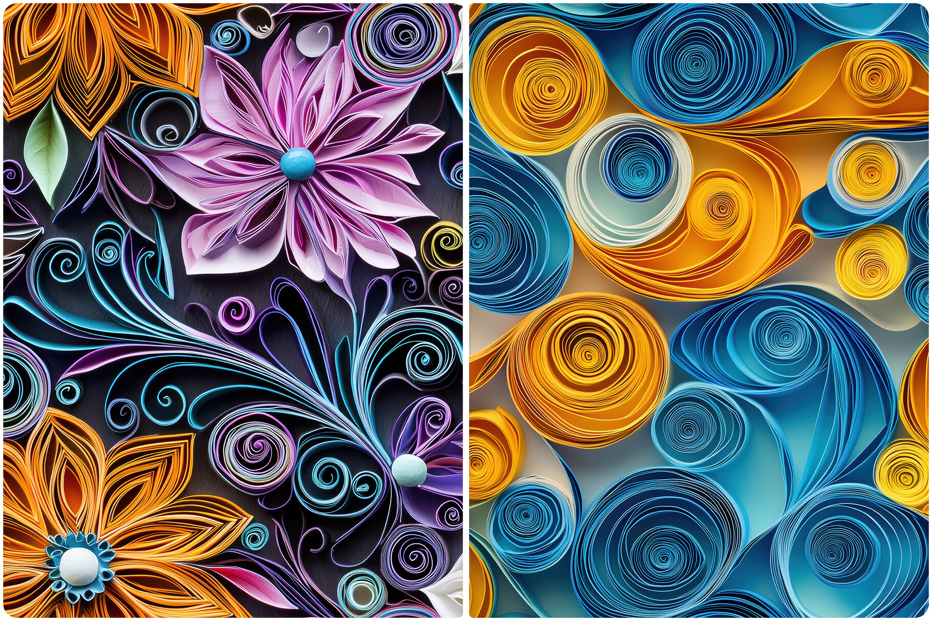Alexander Nedviga - 30 Paper Quilling Texture Backgrounds