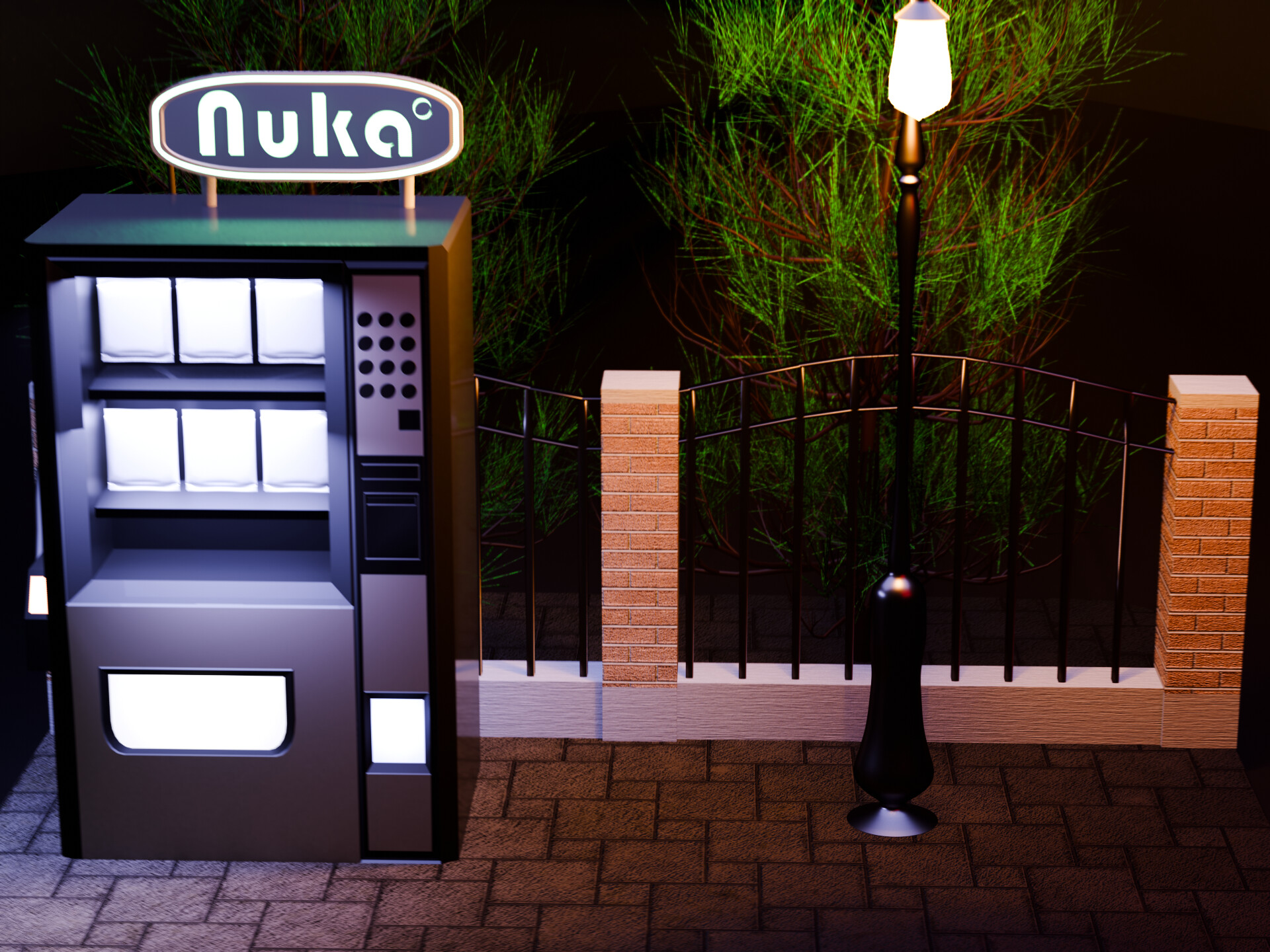ArtStation - Late Night Glow: NUKE Vending Machine is on Business Night