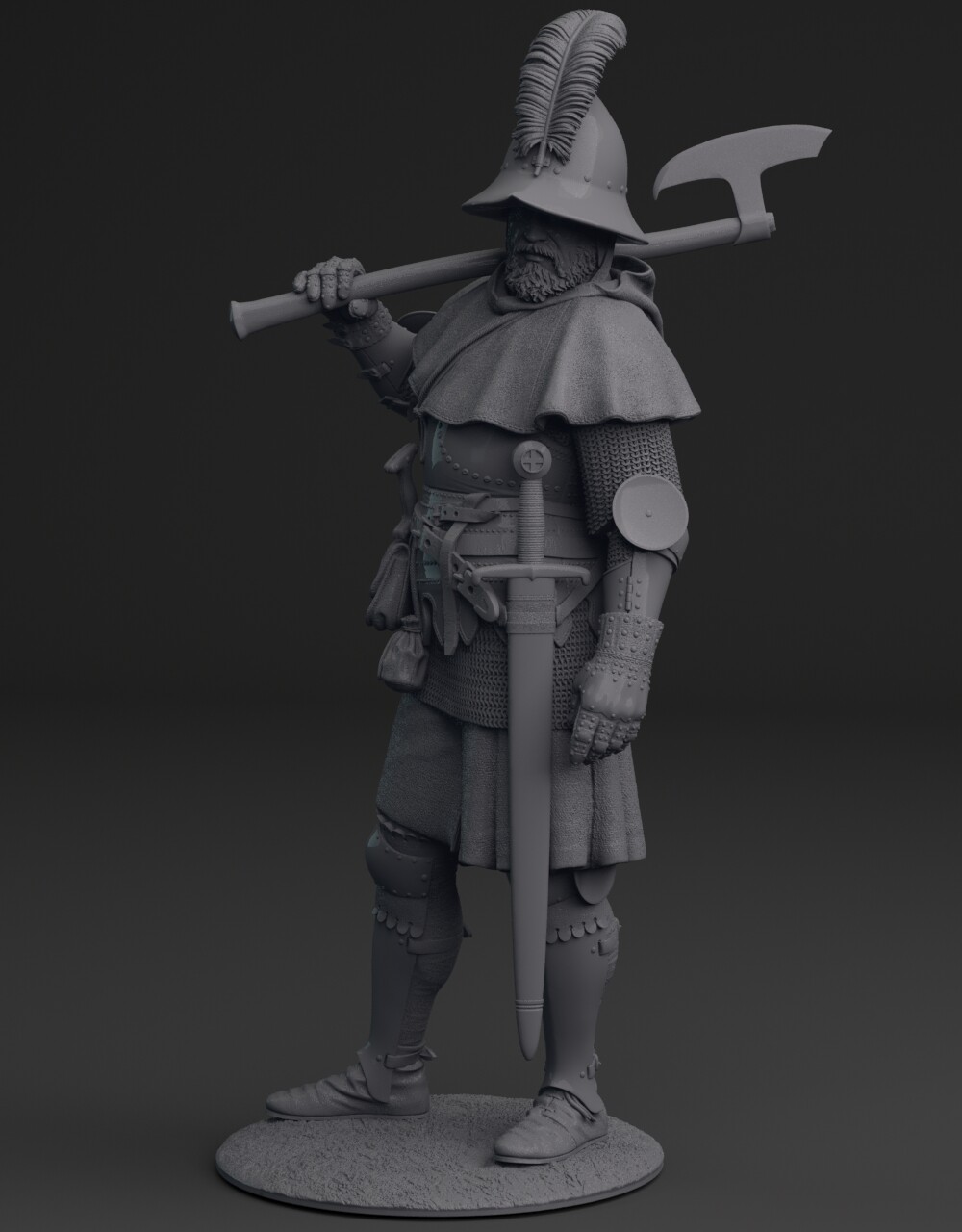 ArtStation - A heavy infantryman late XIV century