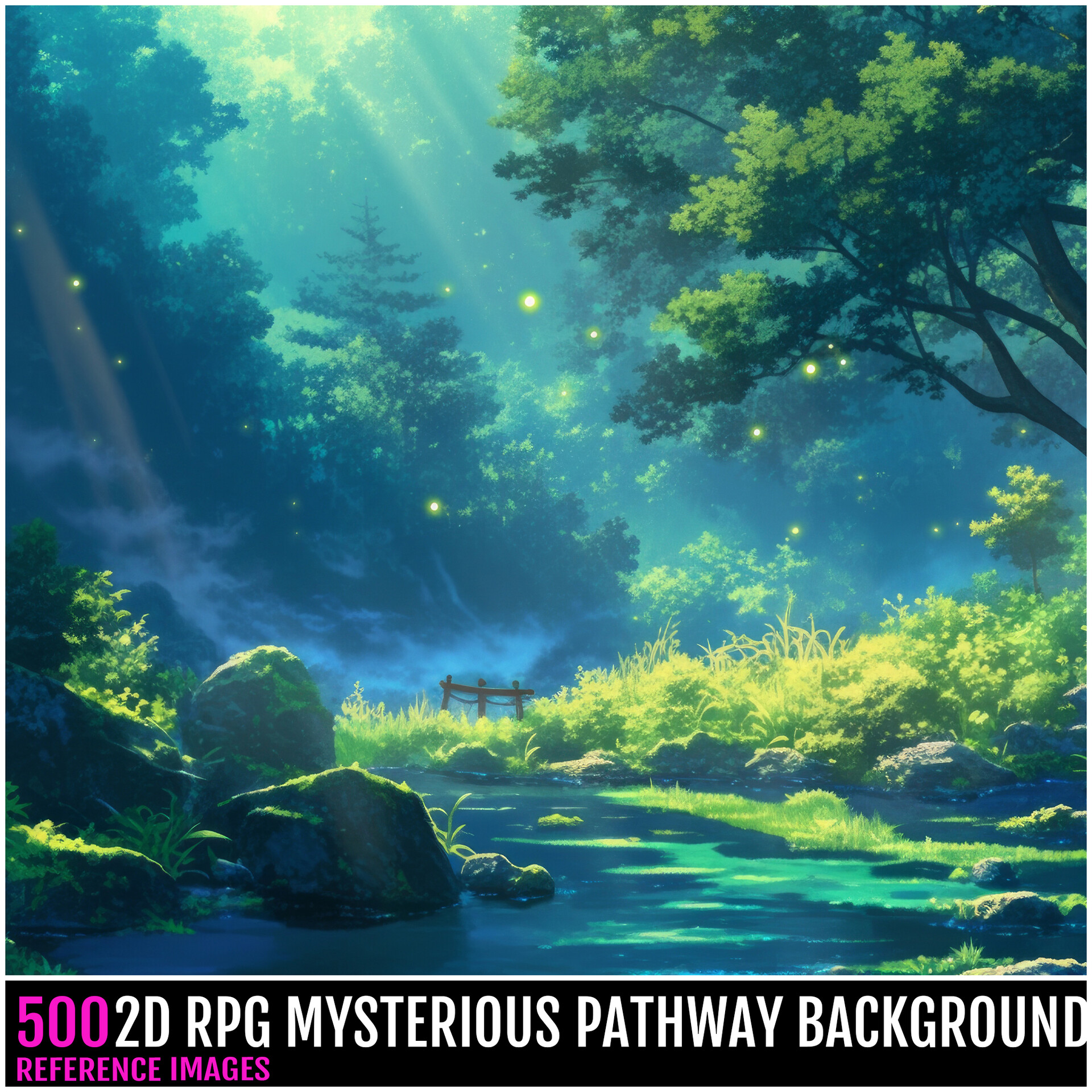 ArtStation - 500 2D RPG Mysterious Pathway Background
