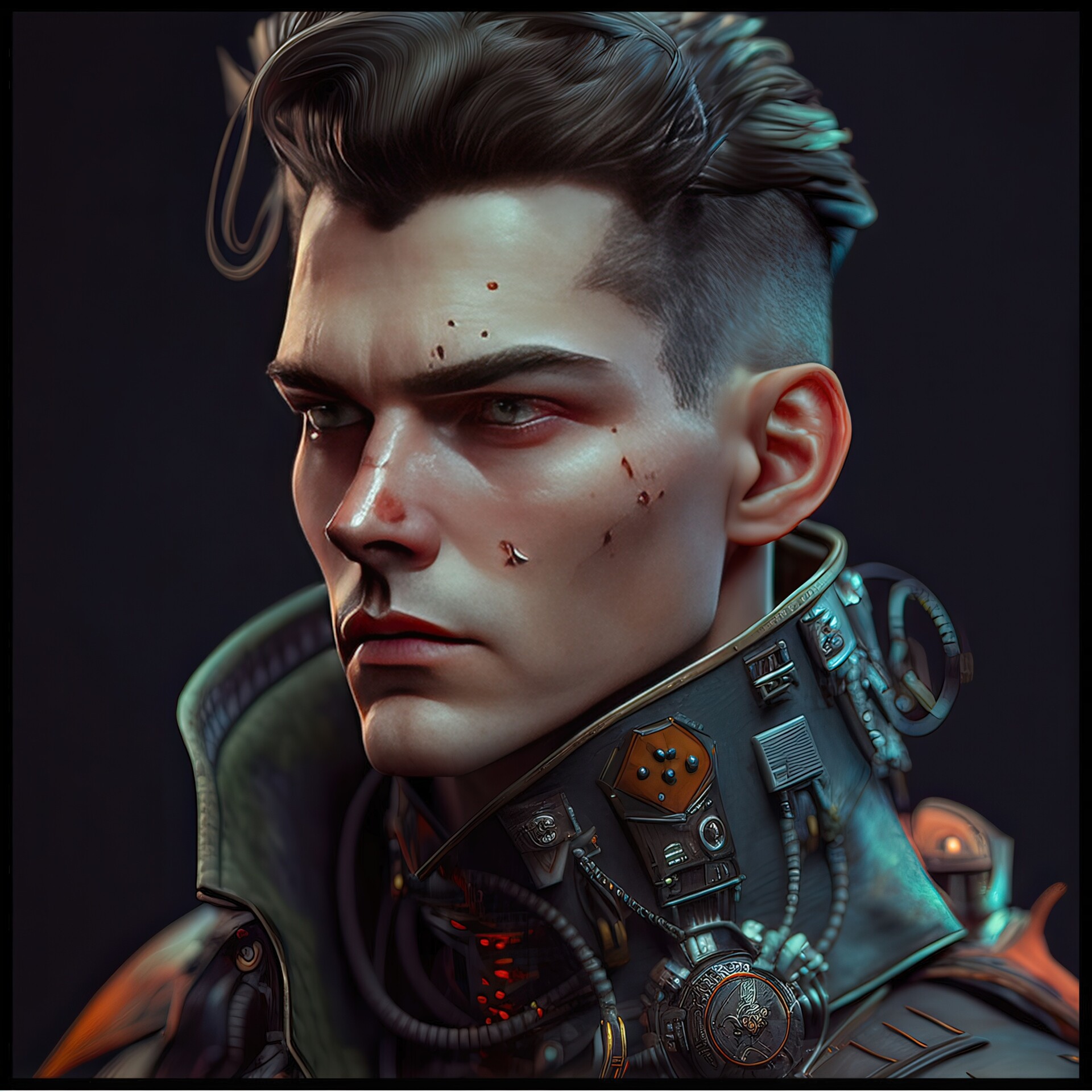 ArtStation - Dieselpunk Human Head