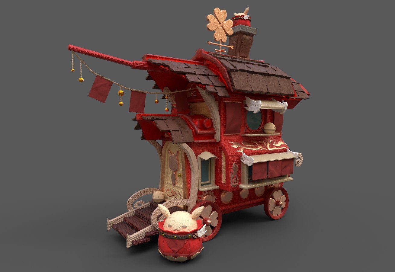 ArtStation - Fantasy Caravan 3D Model