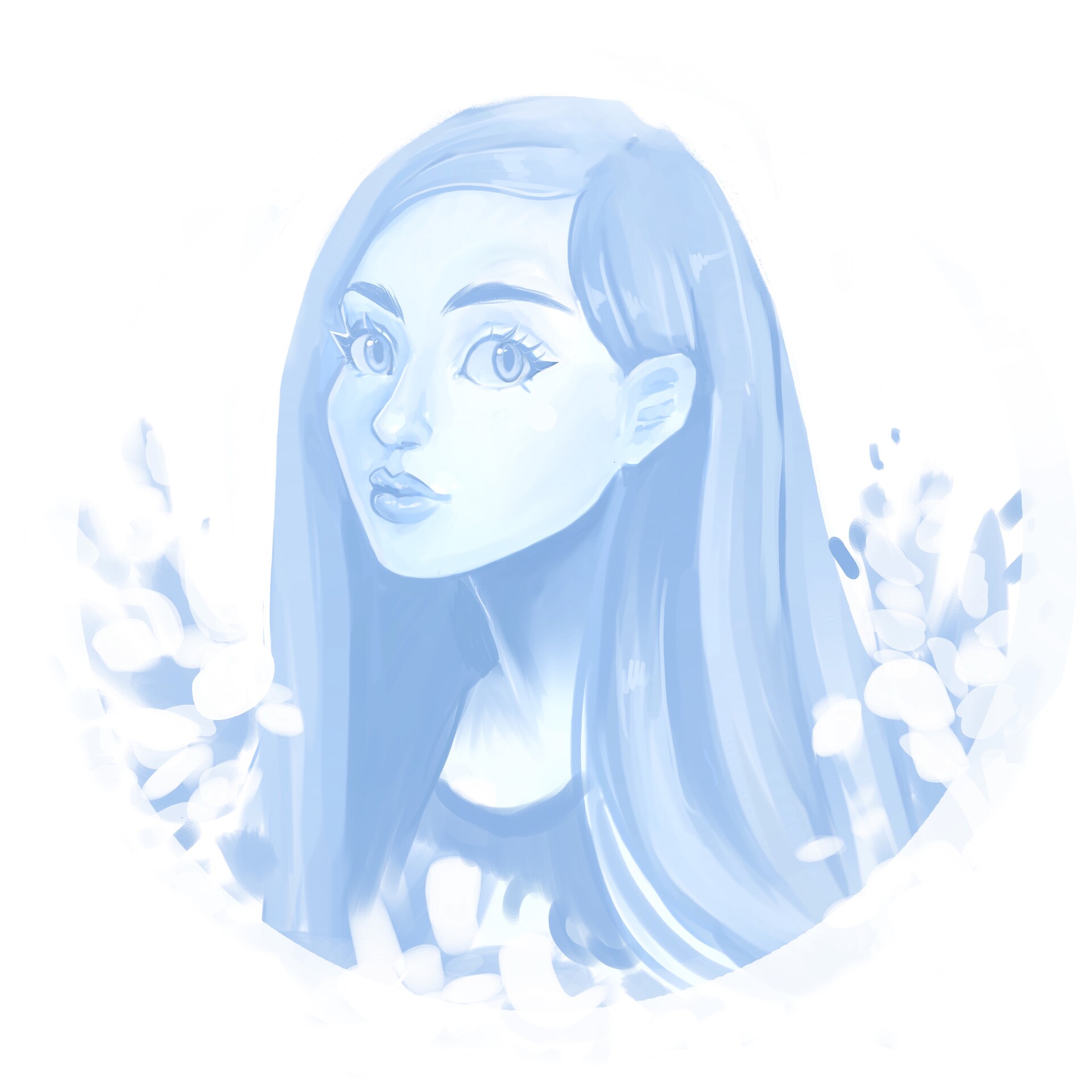 ArtStation - Just a portrait in one color.