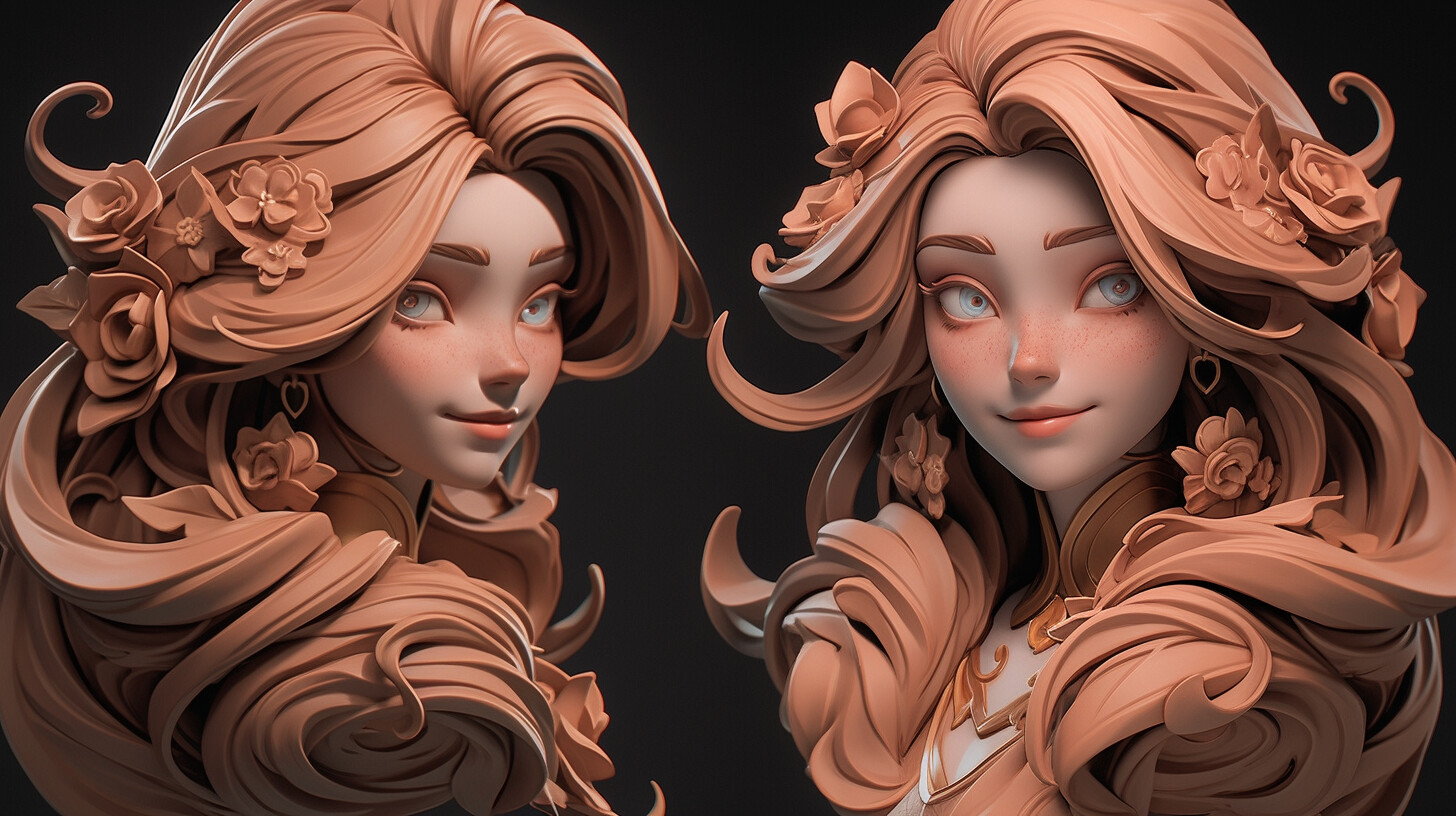 3D Head Sculpt References in 4K - Tika Art - +300 Stylized Featured ...