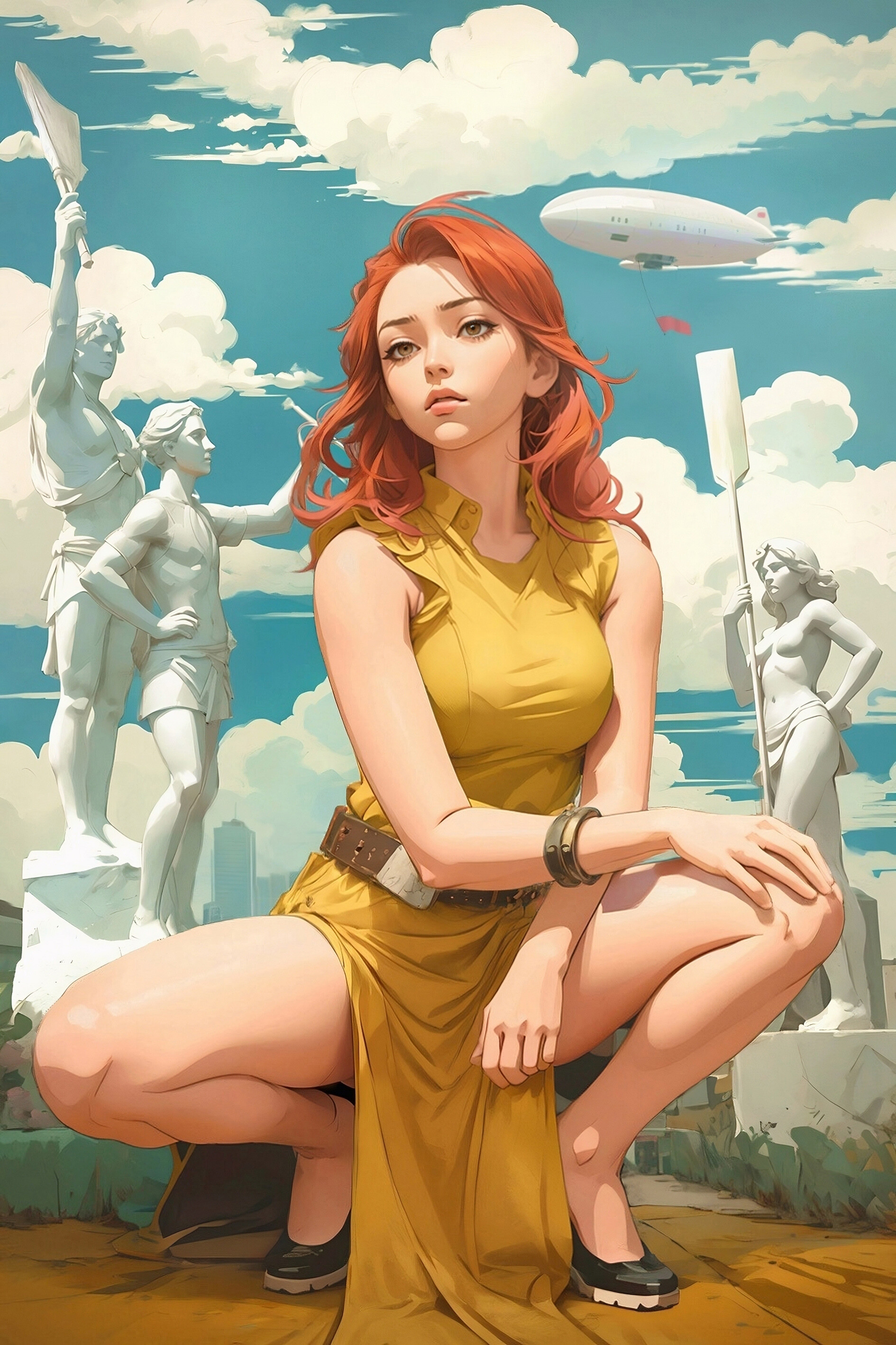 ArtStation - Беспечные прогулки с рыжей моделью и фотоаппаратом Зенит