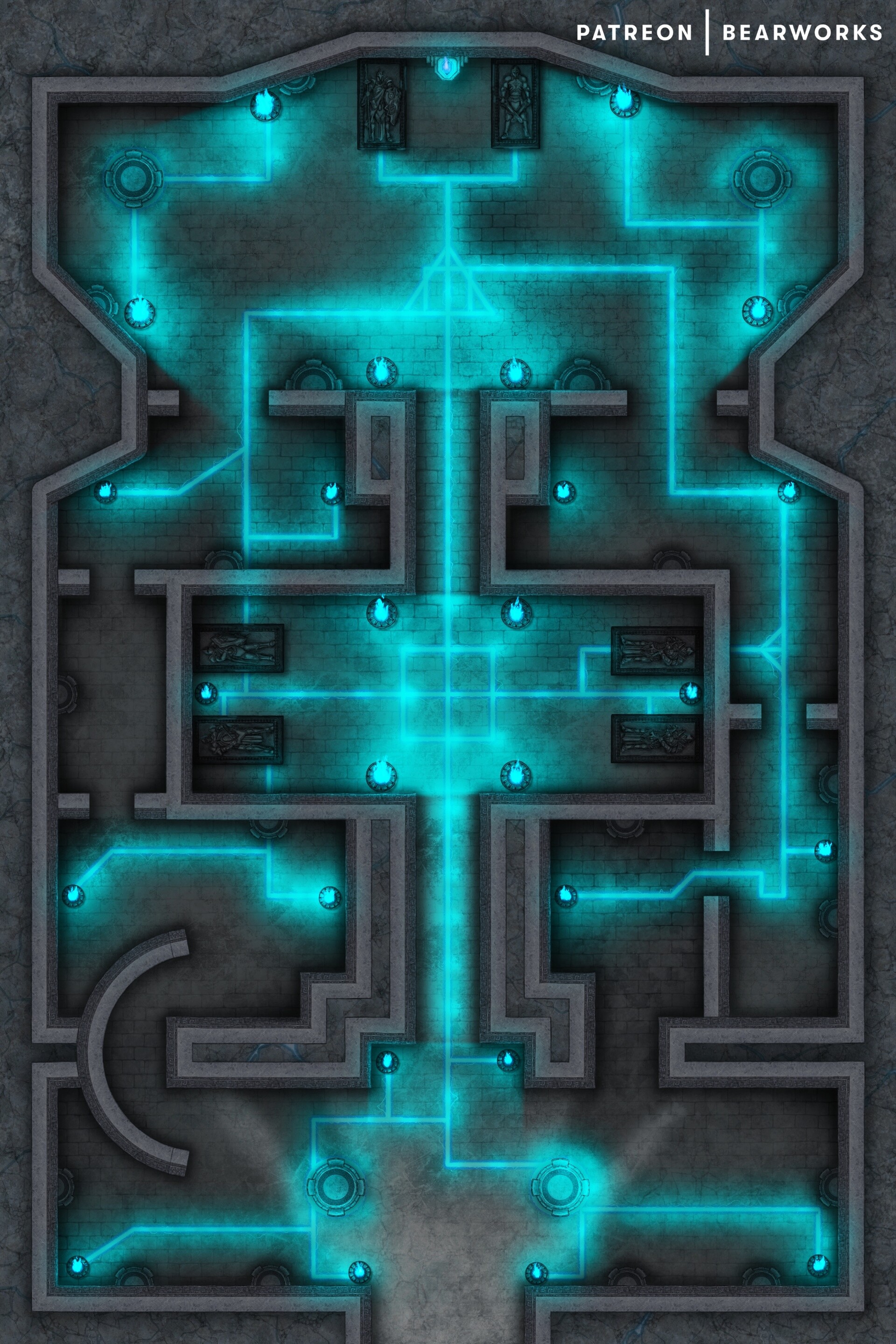 Bearworks - Ice Dungeon | Battlemap | 20x30