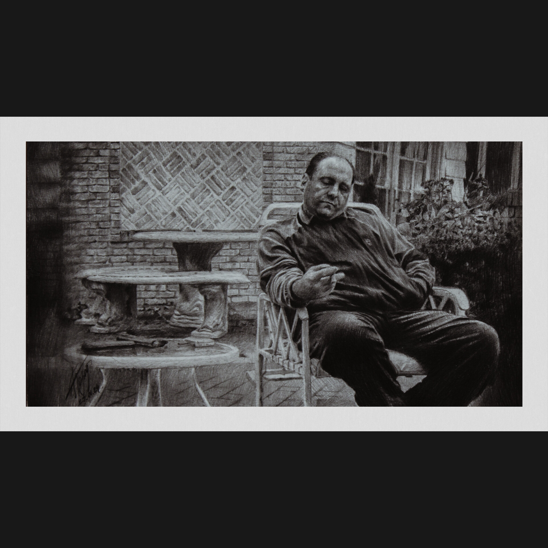 ArtStation - Tony Soprano - pencil artwork