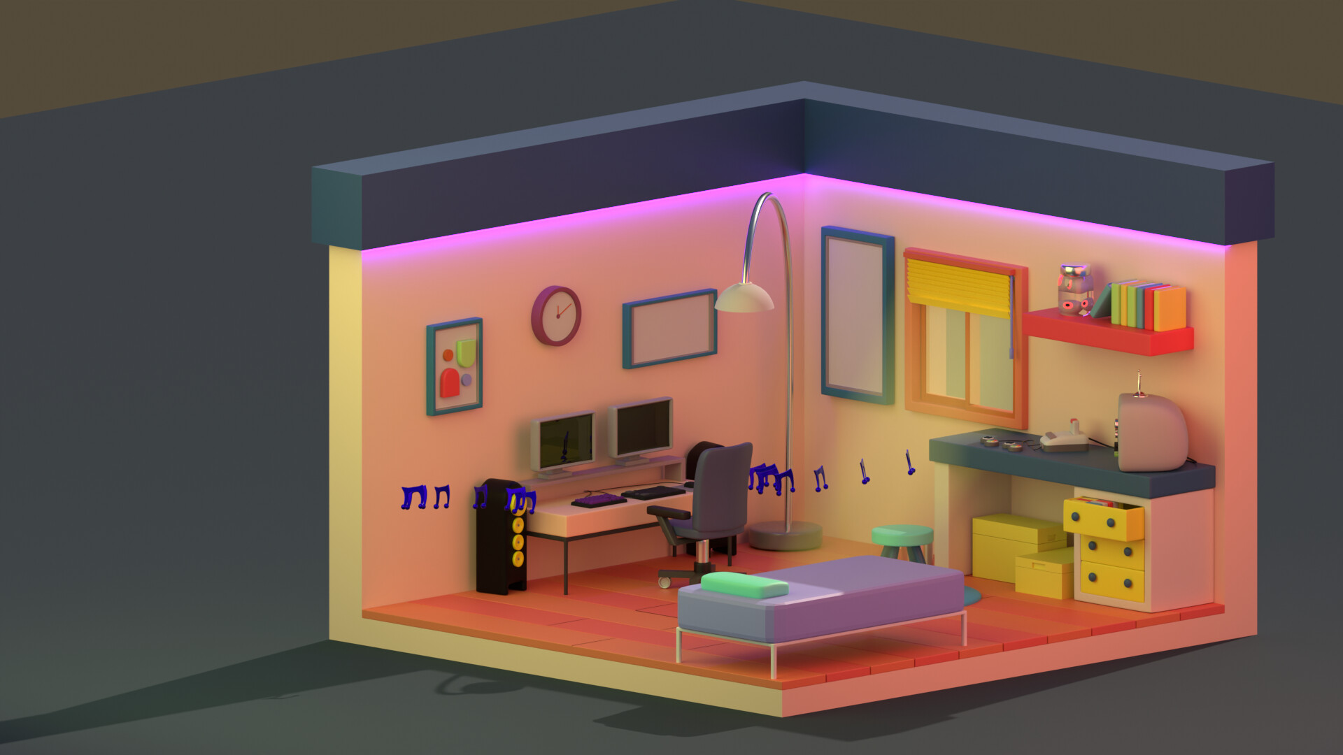 ArtStation - Comfortable Small Room