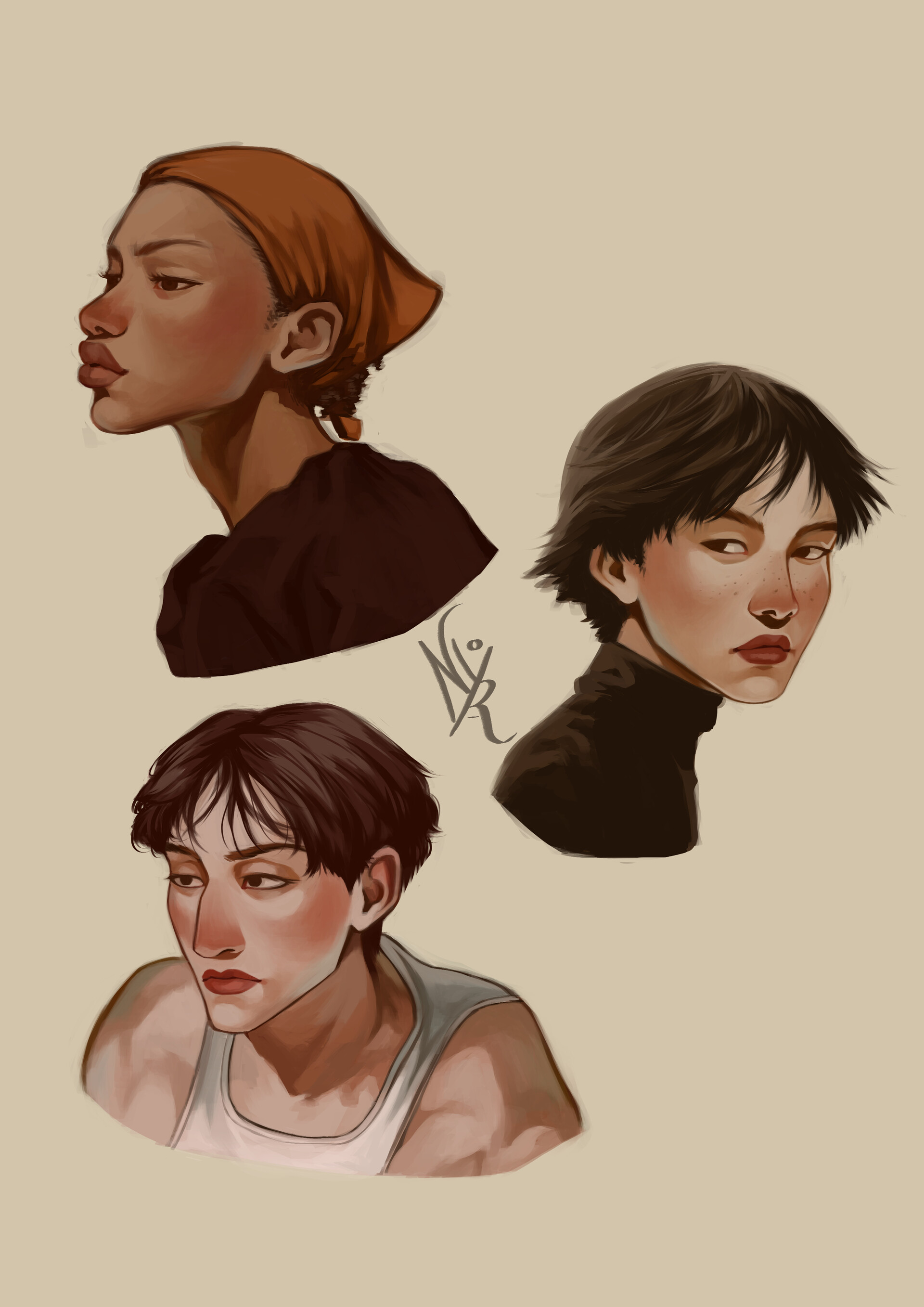 ArtStation - Semi realistic portrait