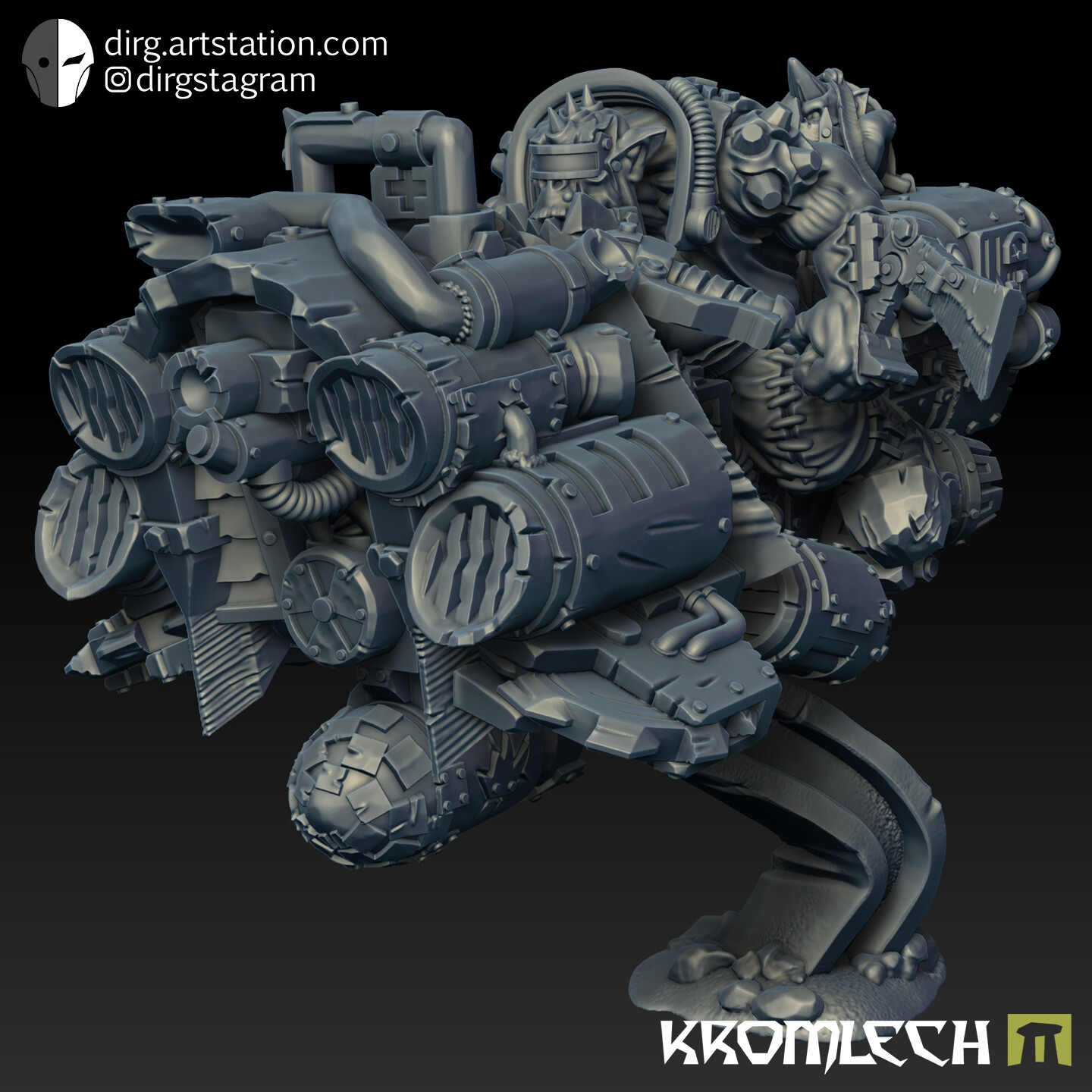 ArtStation - Space orc deffbiker - Orcpunk: proxy miniatures for ...