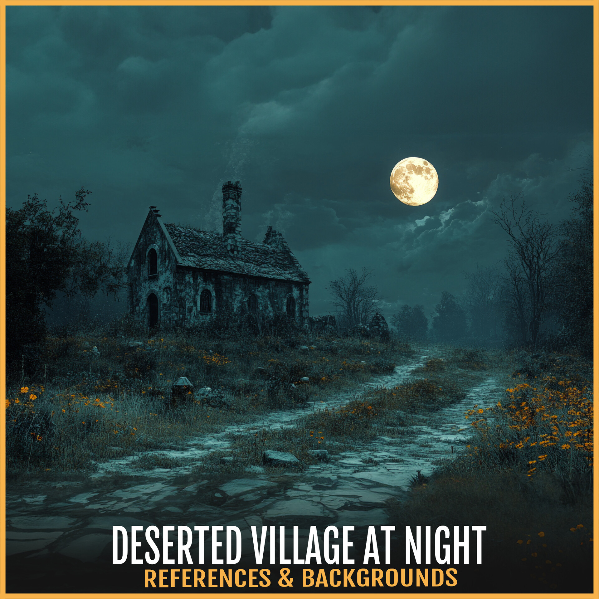 ArtStation - 303 Deserted Village at Night