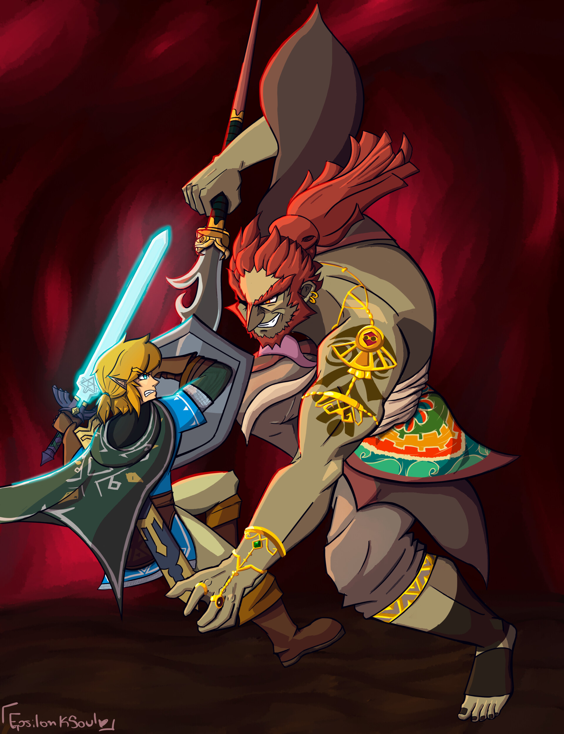 ArtStation - Link vs Ganondorf - Tears of the Kingdom