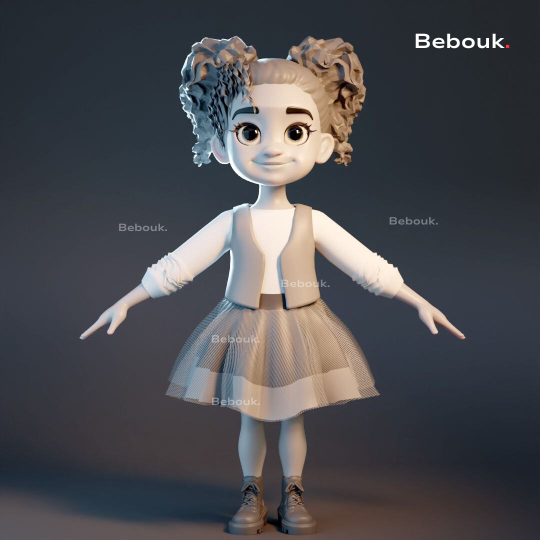 Bebouk Studio - 2d to 3d PIXAR CHARACTER MODELLING