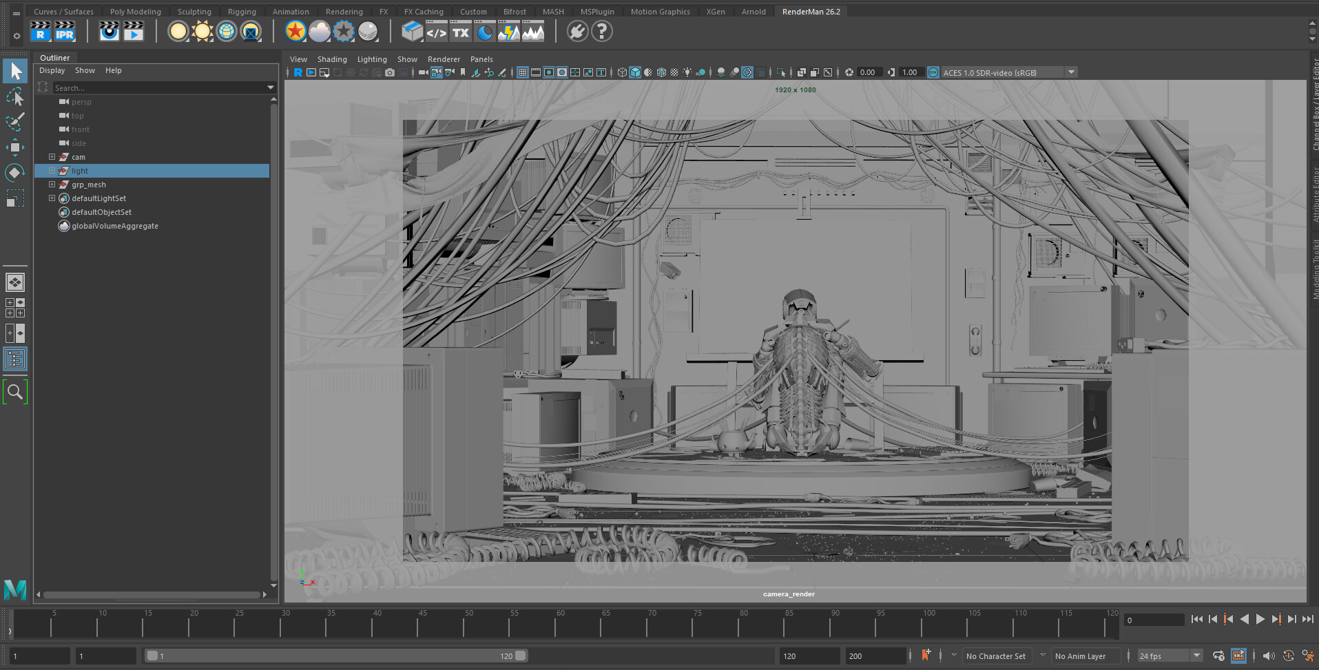 Margot Brun - Bill, The Robot Artist - Winner PIXAR's Renderman Art Challenge "Scitech"