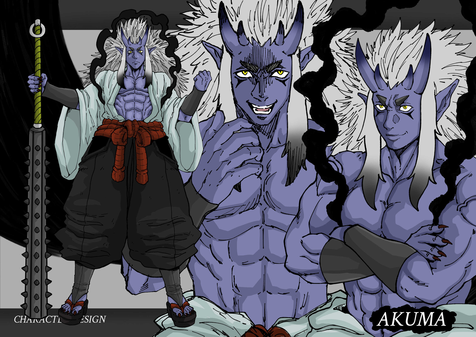 Aiden - Black fire - character design (commission work)