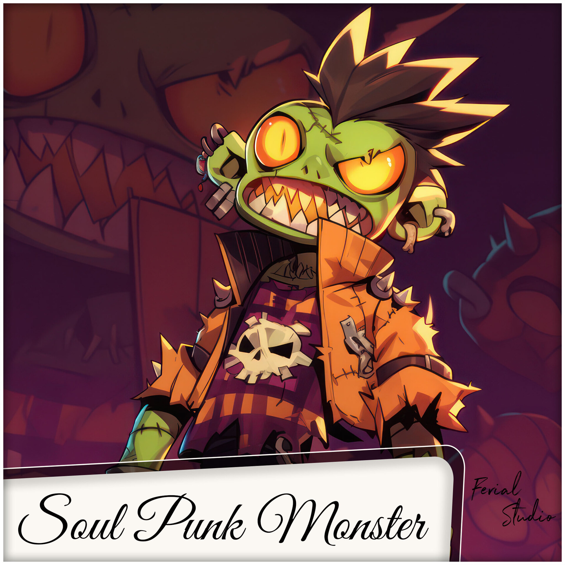 ArtStation - 🔹220 Soul Punk Monster - Cartoon Character Reference Image ...