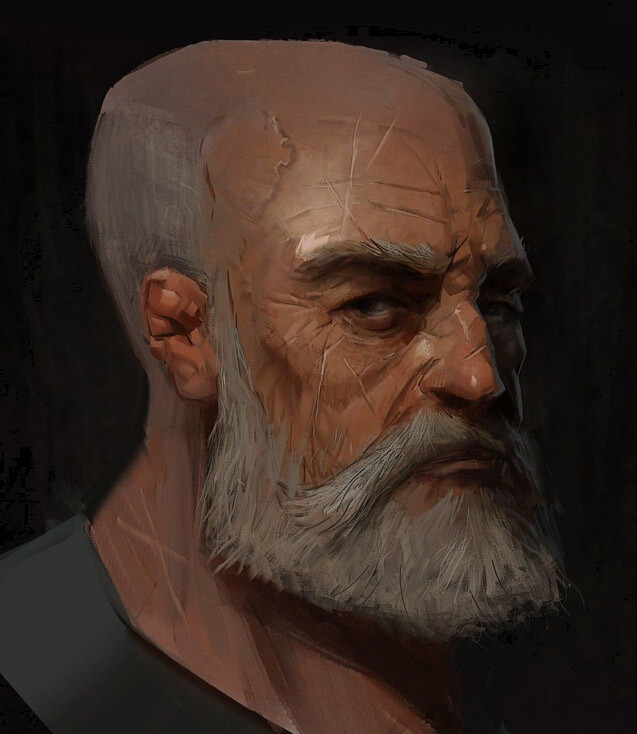 Sandifer Art - Skydance Interactive : Behemoth - Ragnar portrait sculpt