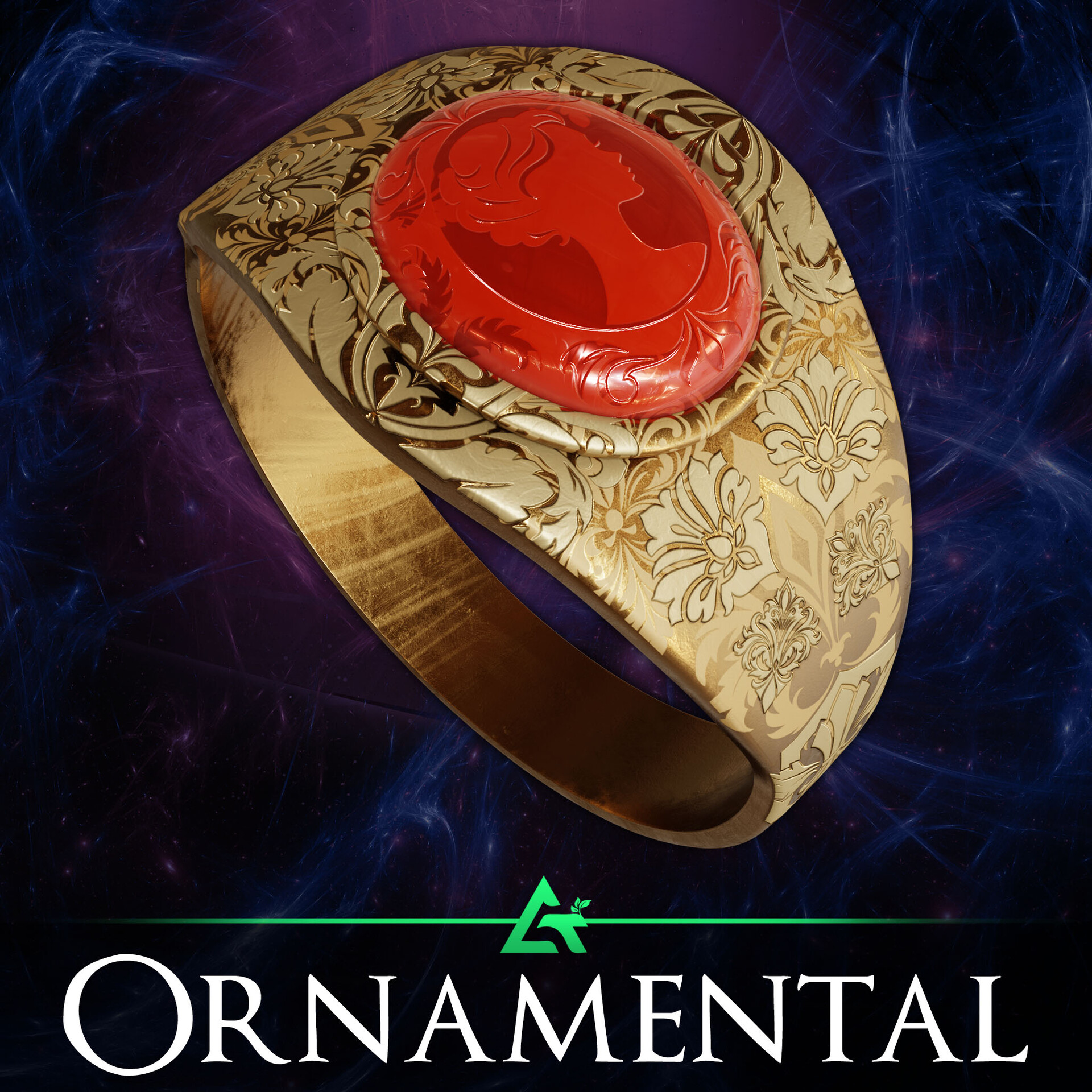 ArtStation - 500 Hand Painted Alpha Ornamental Design (MEGA Pack) - Vol 66