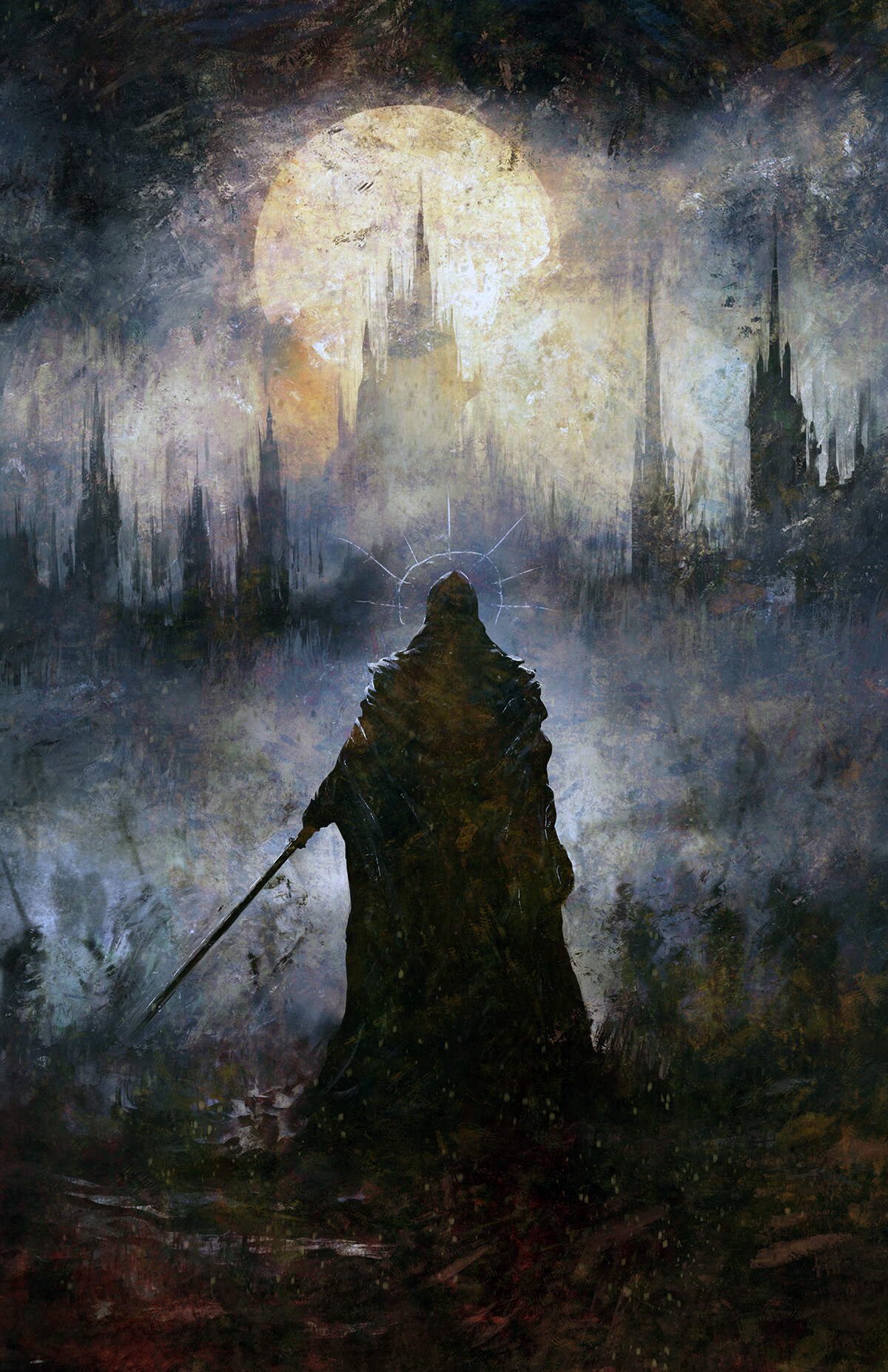 ArtStation - DARK WRAITH HUNTER APPROACHING CASTLE