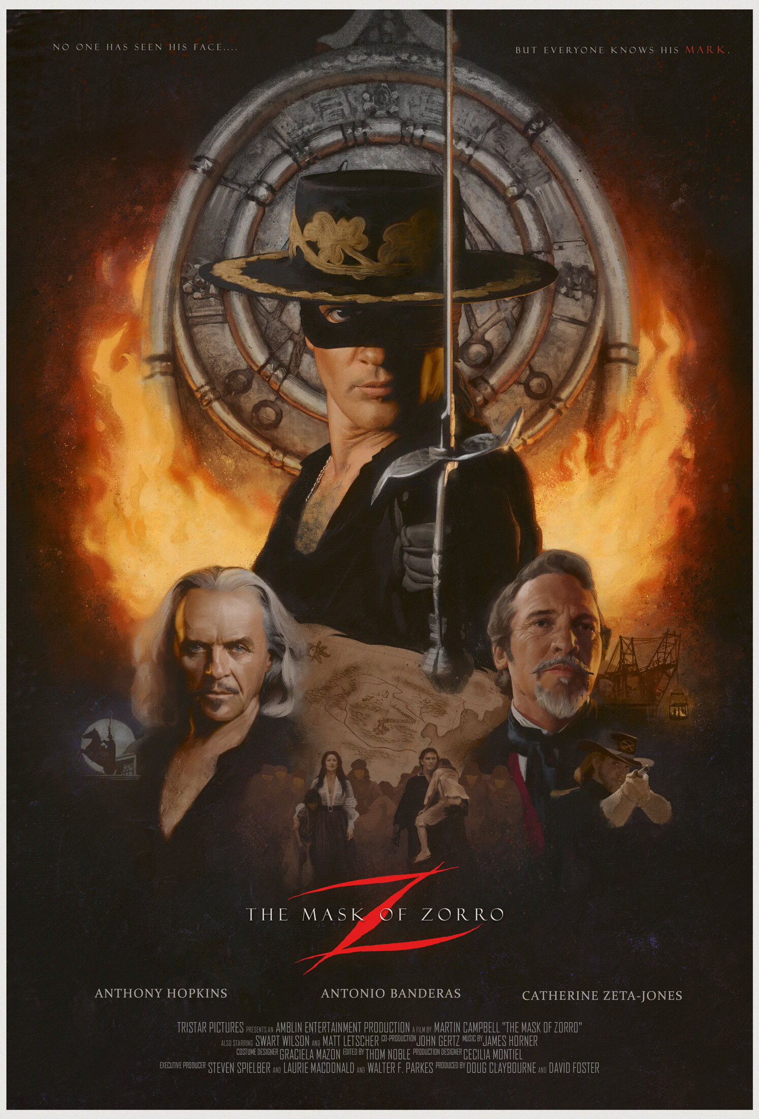 Mask Of Zorro Poster LIANGSHUANG 1998 American Swashbuckler Film The