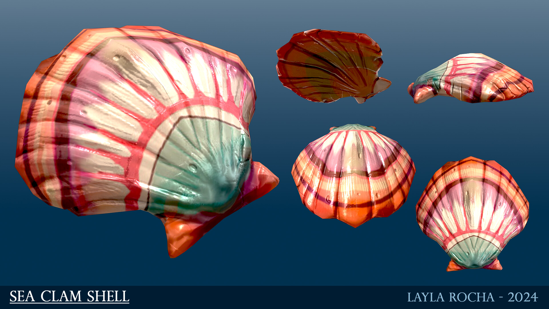 ArtStation - Sea Clam Shell 3D Model- 2024