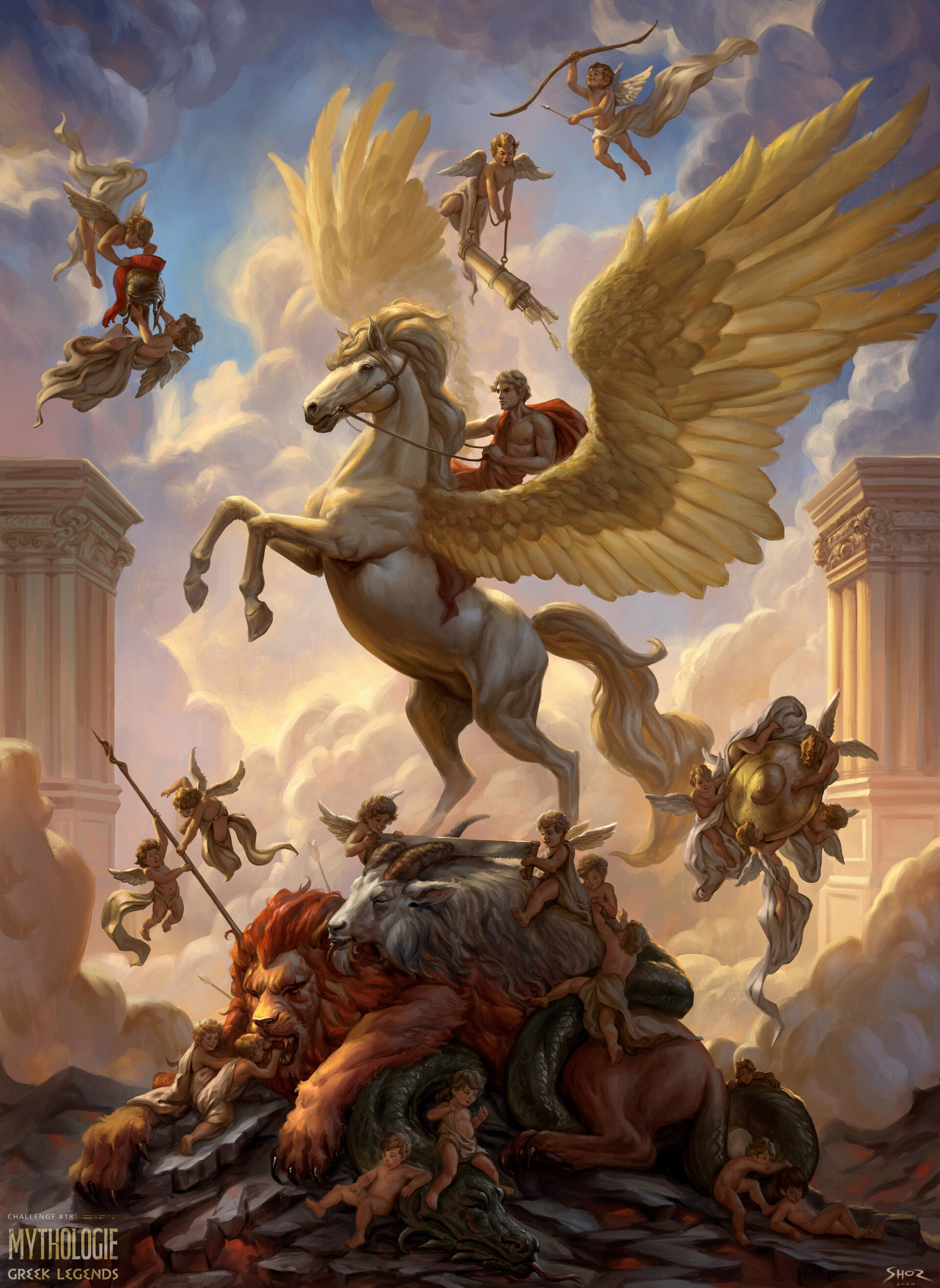 Pegasus And Bellerophon Greek Mythology